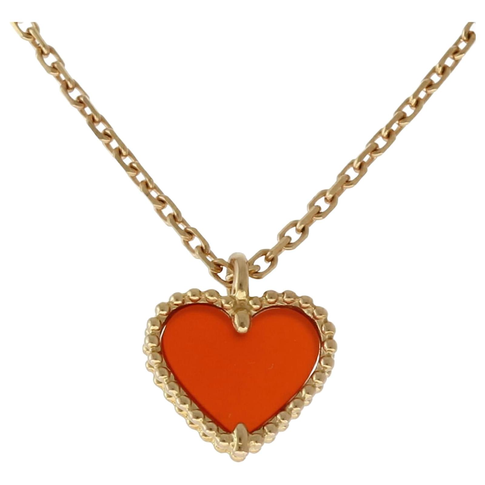 Van Cleef & Arpels Alhambra coeur Golden Pink gold ref.1060495 - Joli ...