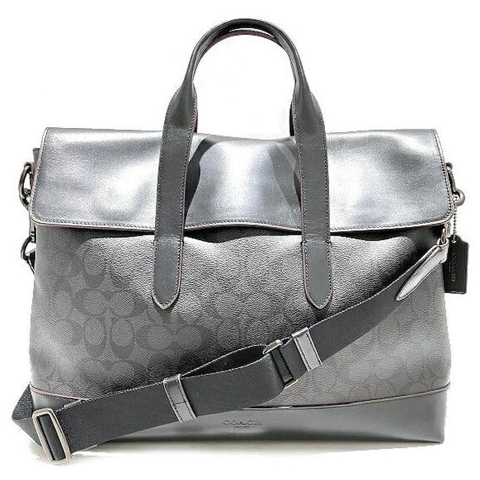 Coach Signature Canvas Hamilton Portfolio Briefcase 4190 Black Cloth ...