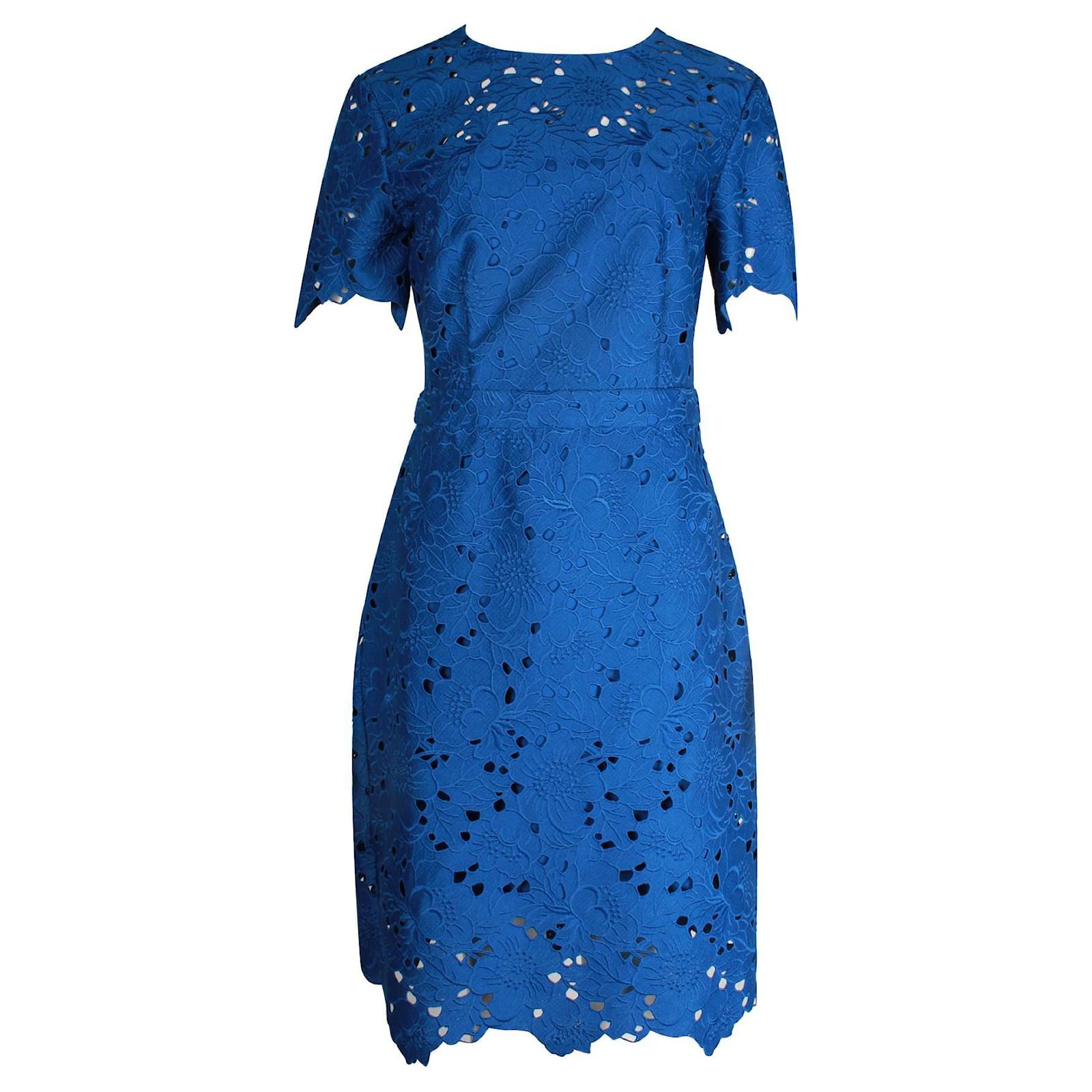 Diane Von Furstenberg Sapphire Blue Alma Dress with Open Back (Sold ...