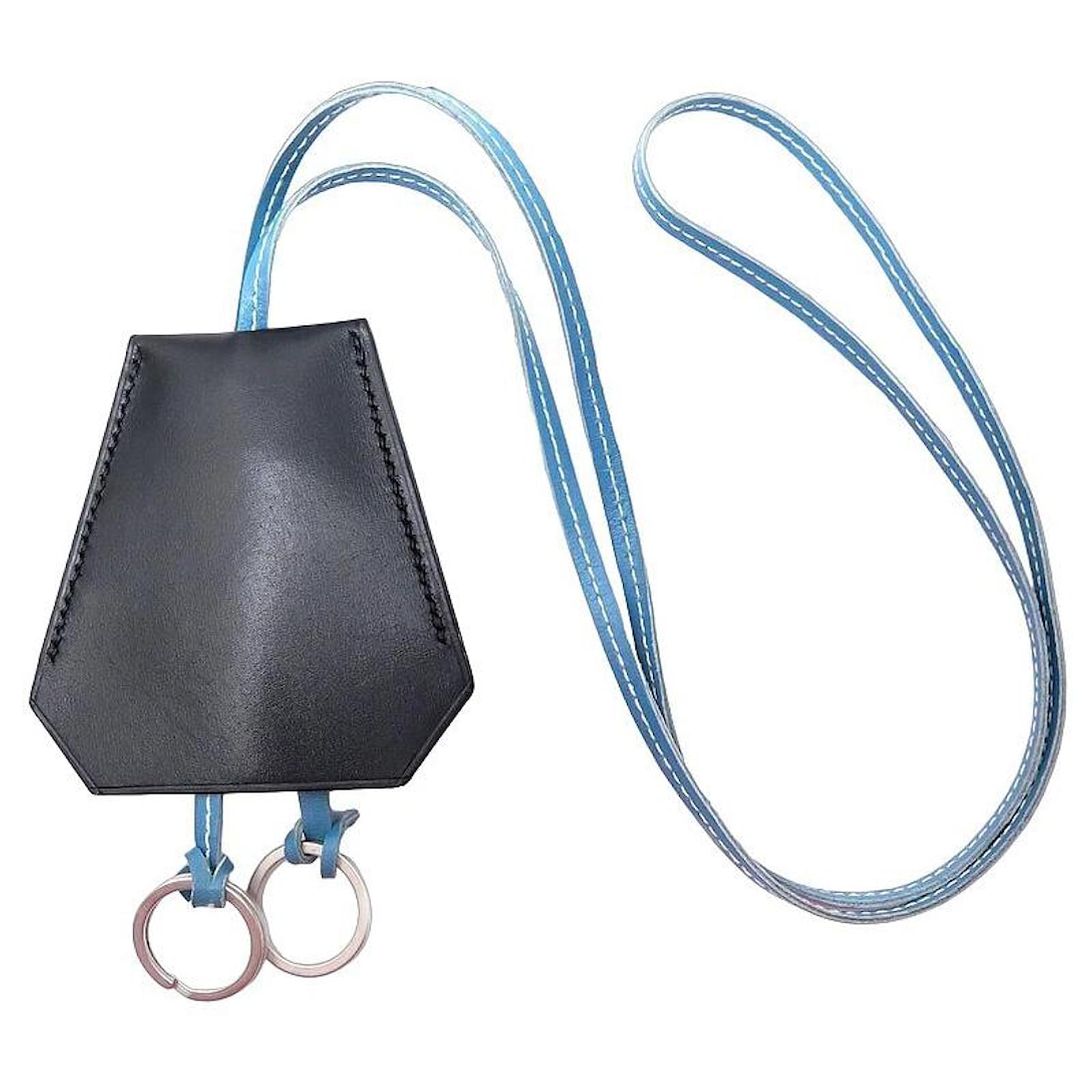 Hermès NEW HERMES GRANDE CLOCHETTE BAG JEWEL BLACK LEATHER CHARM BAG ...