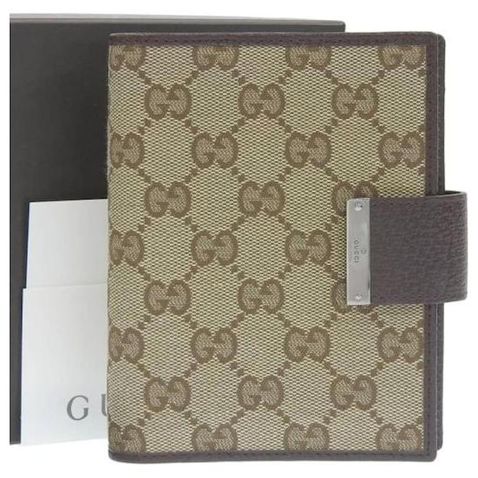 Gucci GG Canvas Notebook Cover 115240 0416 Brown Cloth ref.1065120 ...