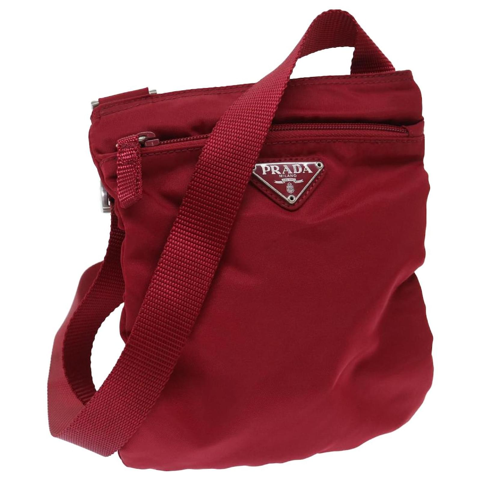 PRADA Shoulder Bag Nylon Red Auth ep1603 ref.1066437 - Joli Closet