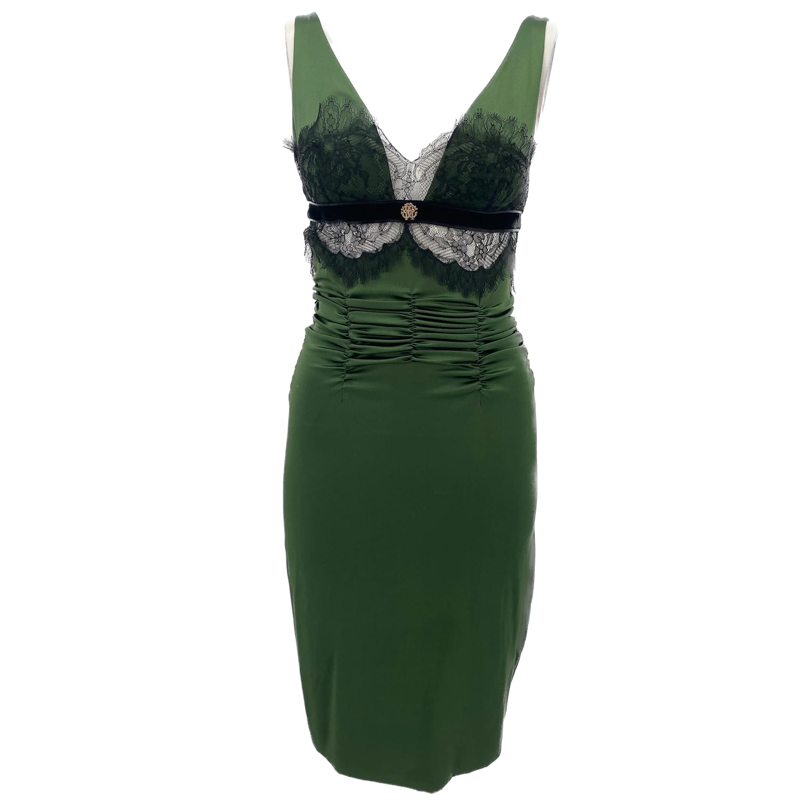 ROBERTO CAVALLI Dresses T.it 40 silk Green ref.1069504 - Joli Closet