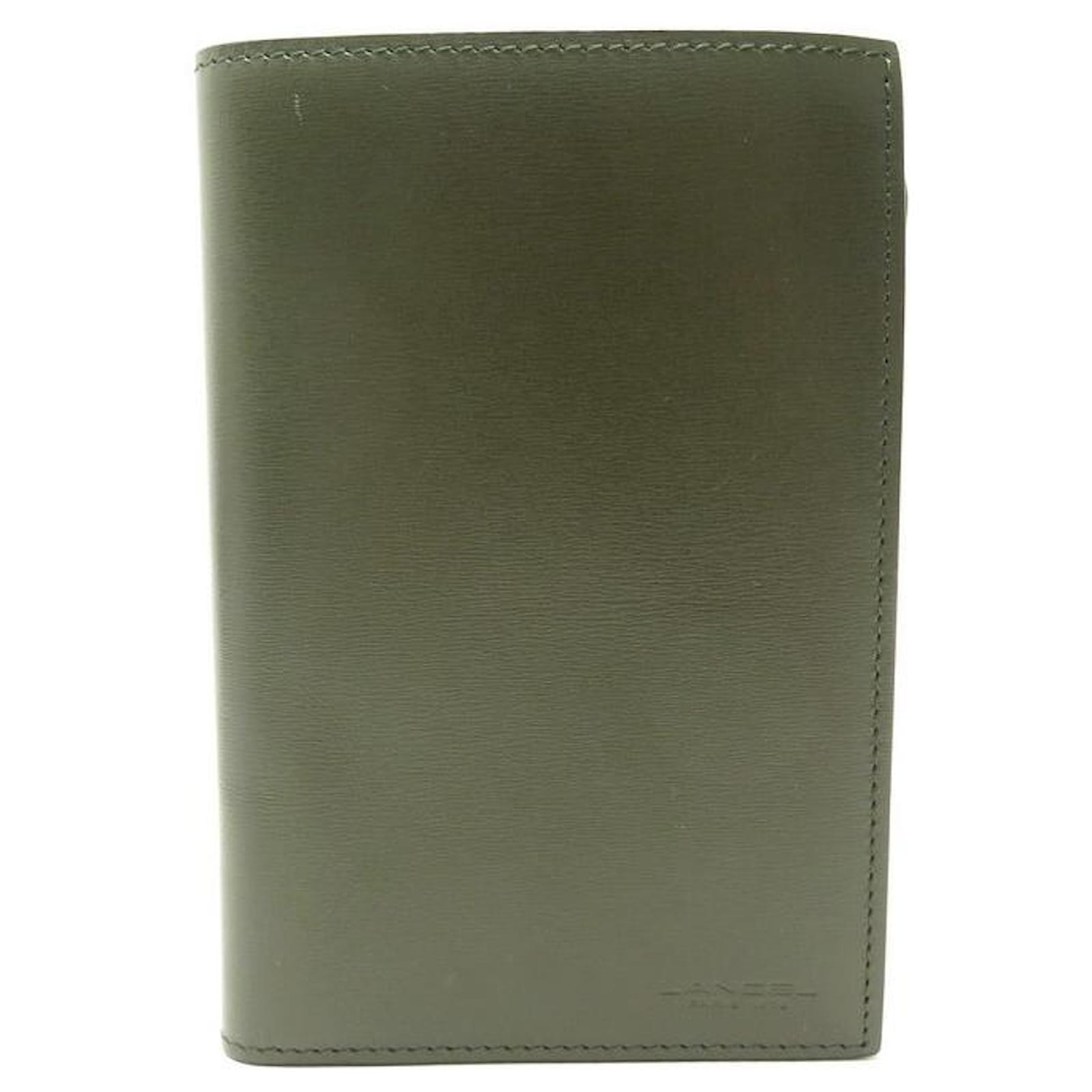NEW LANCEL CARD HOLDER WALLET IN KHAKI LEATHER NEW GREEN LEATHER WALLET ...