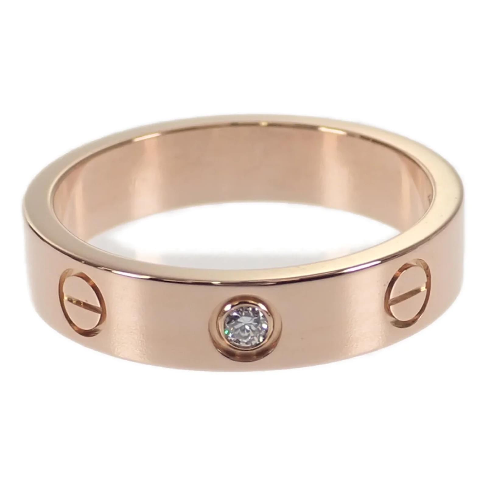 Cartier 18k Mini Love Ring B4050750 Metal Pink gold ref.1071864 - Joli ...