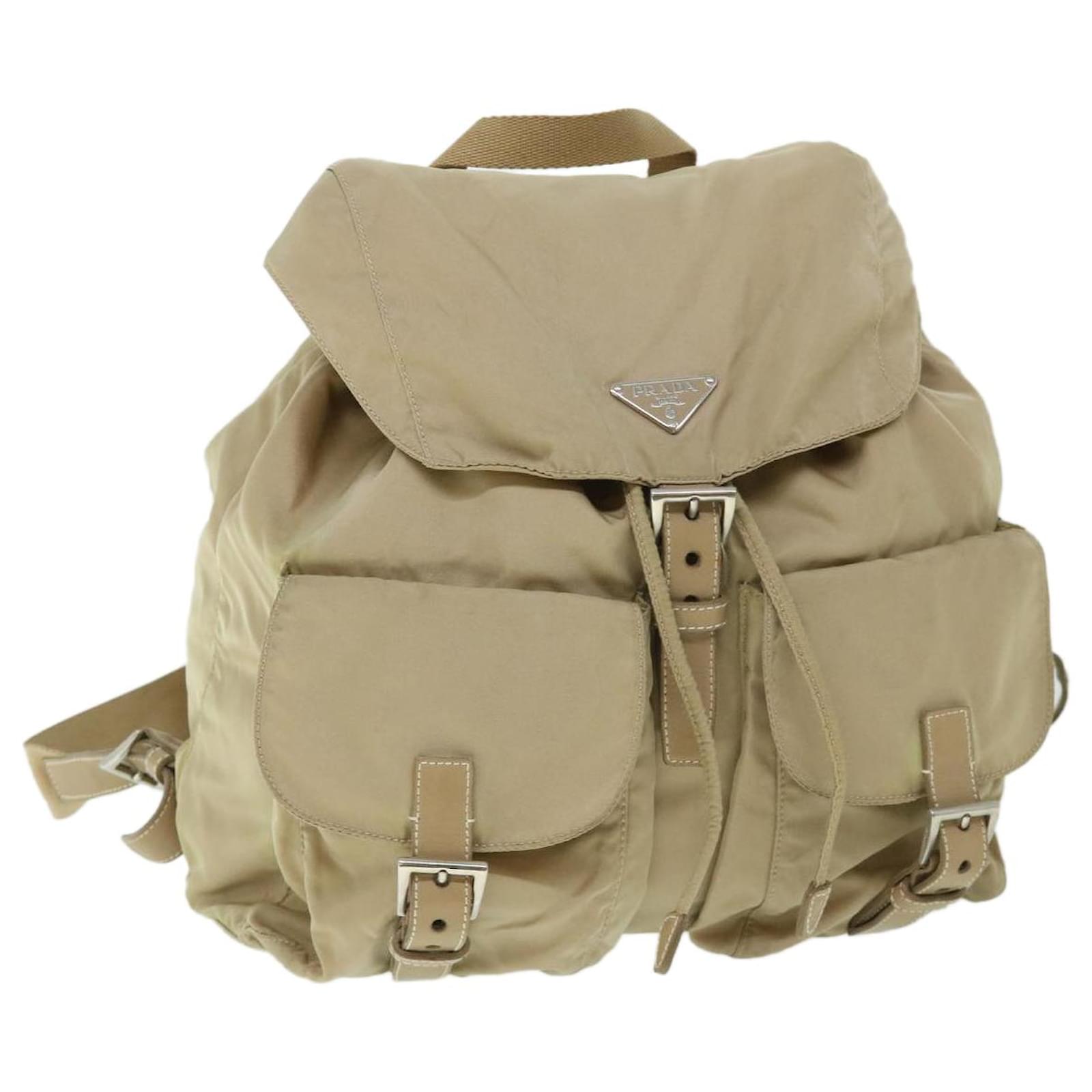 PRADA Backpack Nylon Beige Auth tb895 ref.1072282 - Joli Closet