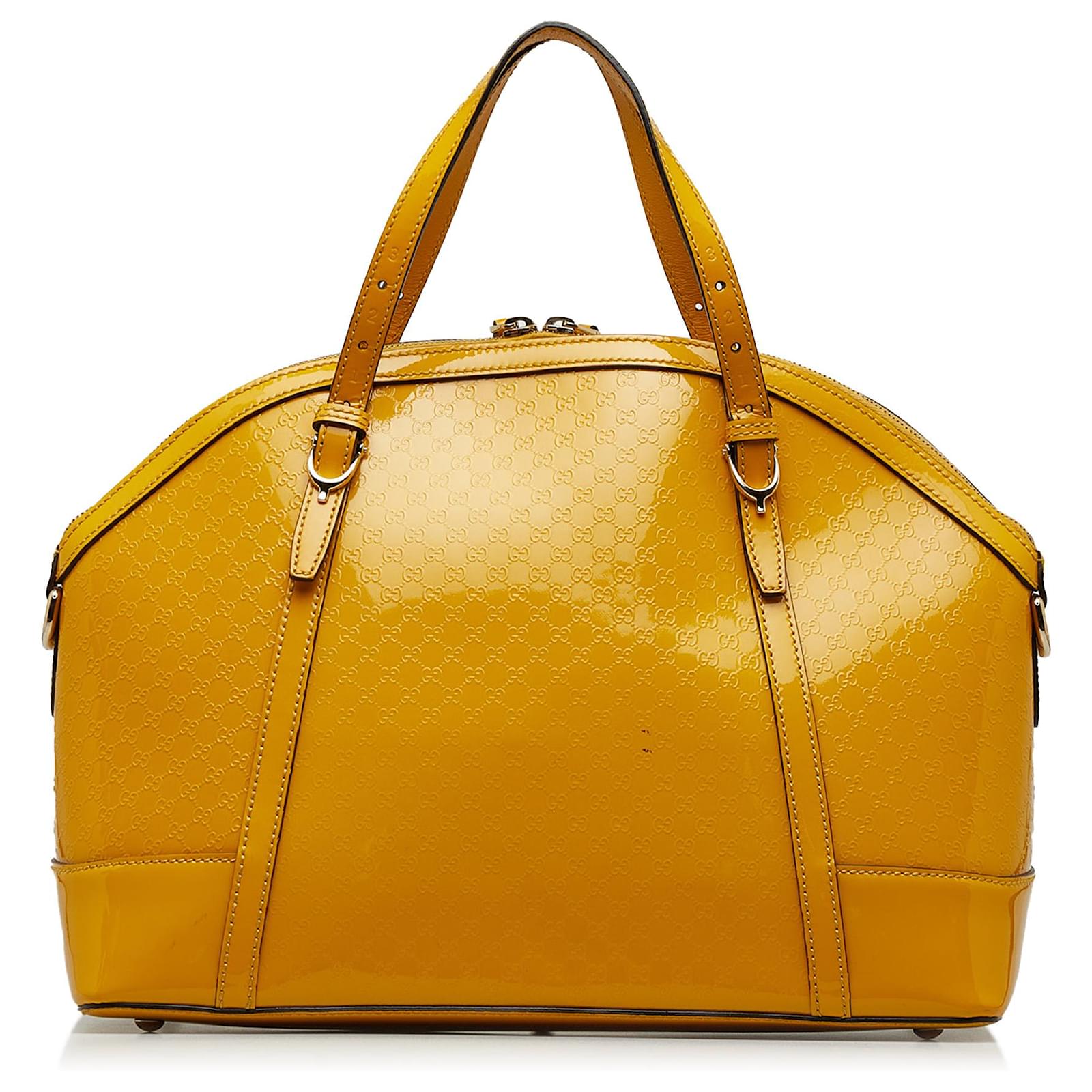 Gucci Yellow Patent Microguccissima Nice Satchel Leather Patent leather ...