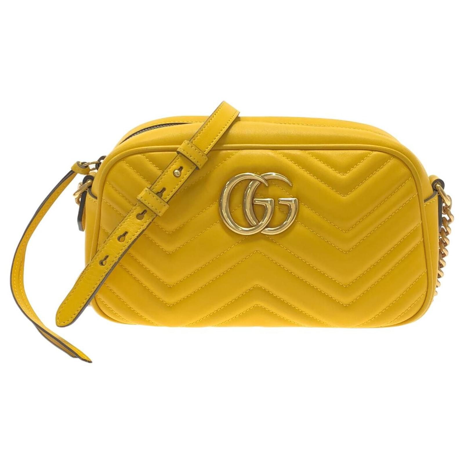 Gucci GG Marmont Yellow Leather ref.1077028 - Joli Closet