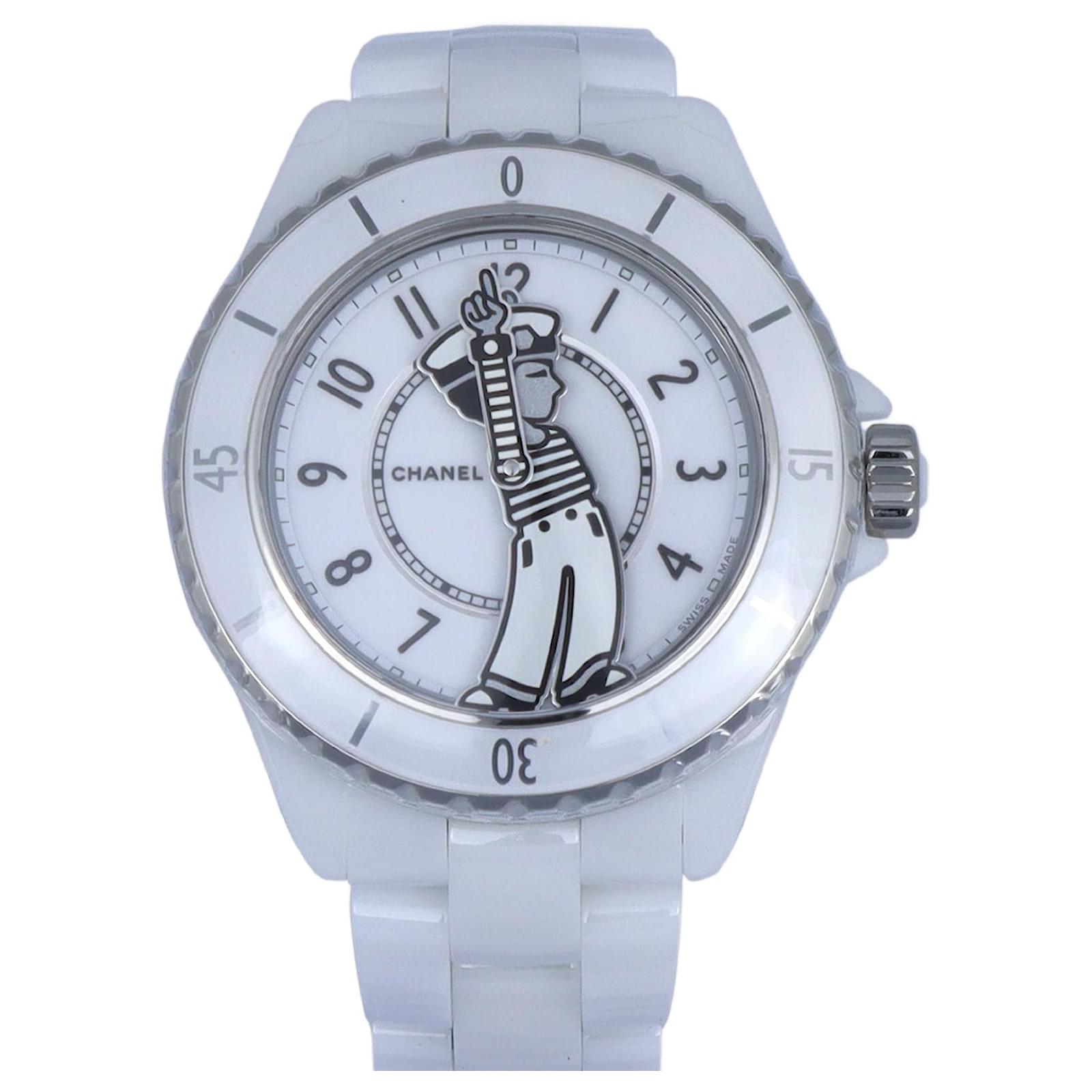 Chanel White Mademoiselle J12 La Pausa Watch Ceramic ref.1077584 - Joli ...
