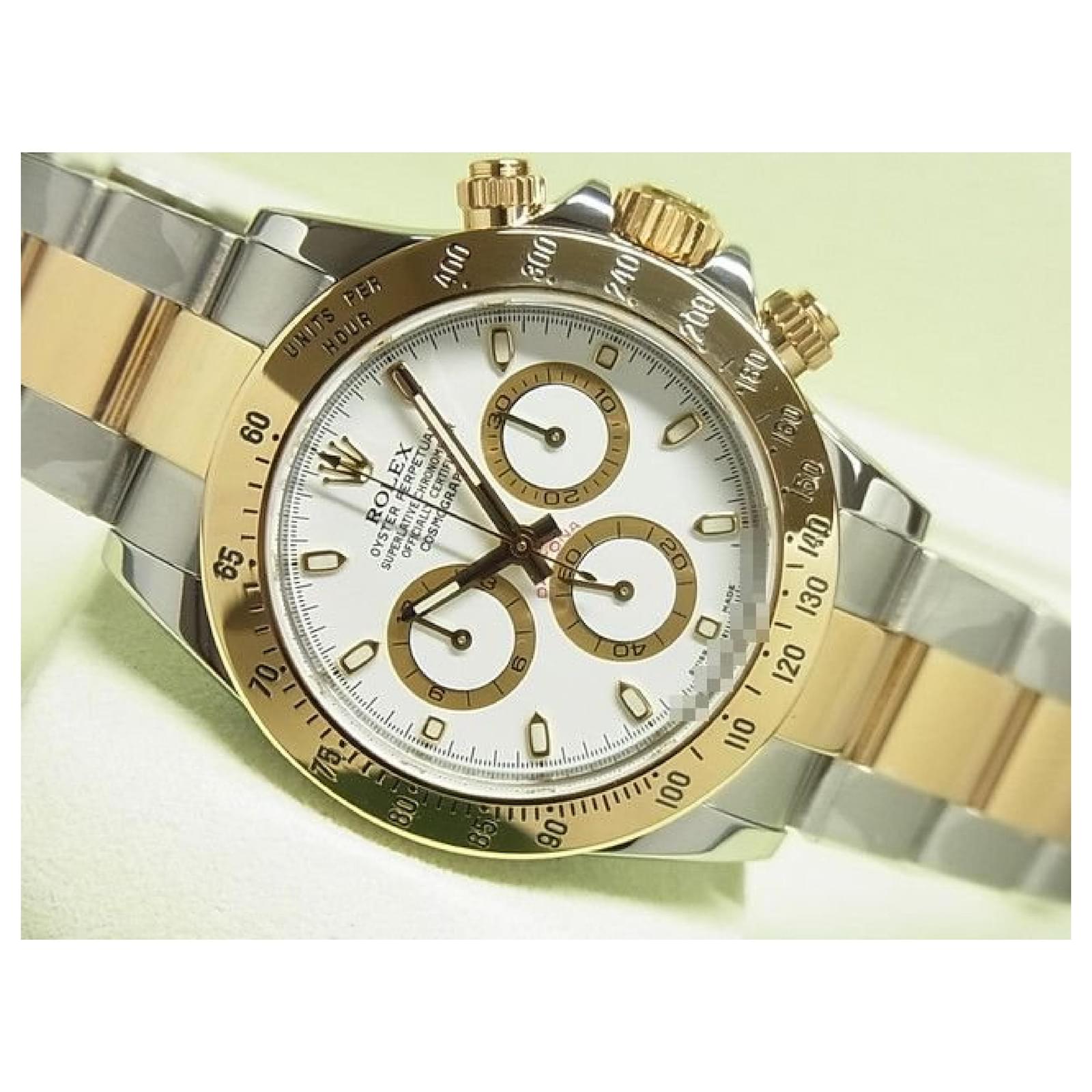 ROLEX Daytona SS xYG combination white Dial 116523 V series Mens ...