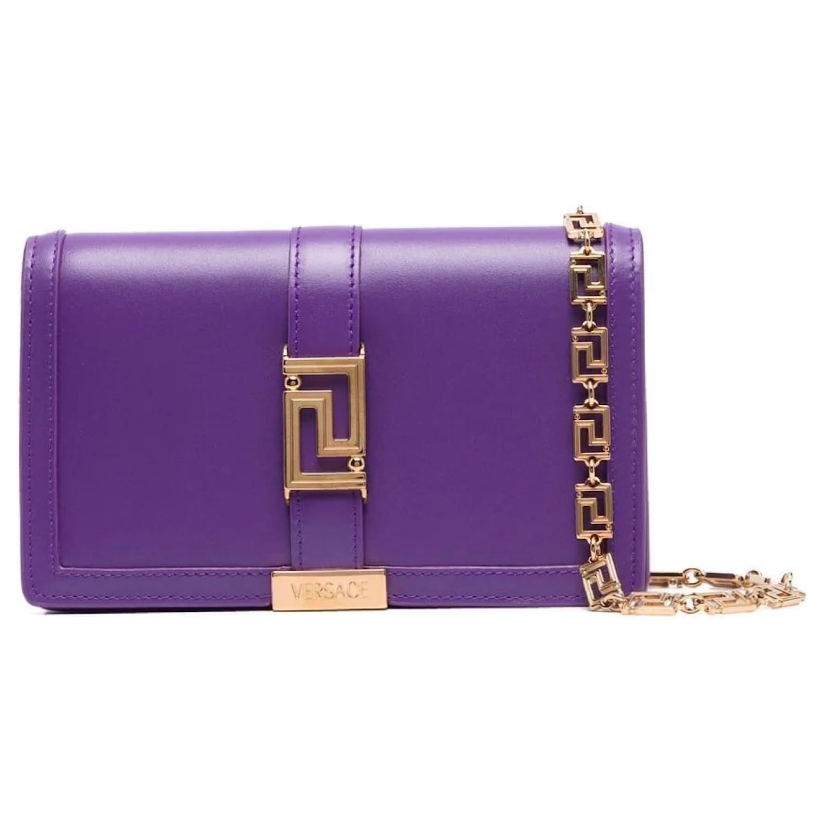 Versace Handbags Purple Leather ref.1079141 - Joli Closet