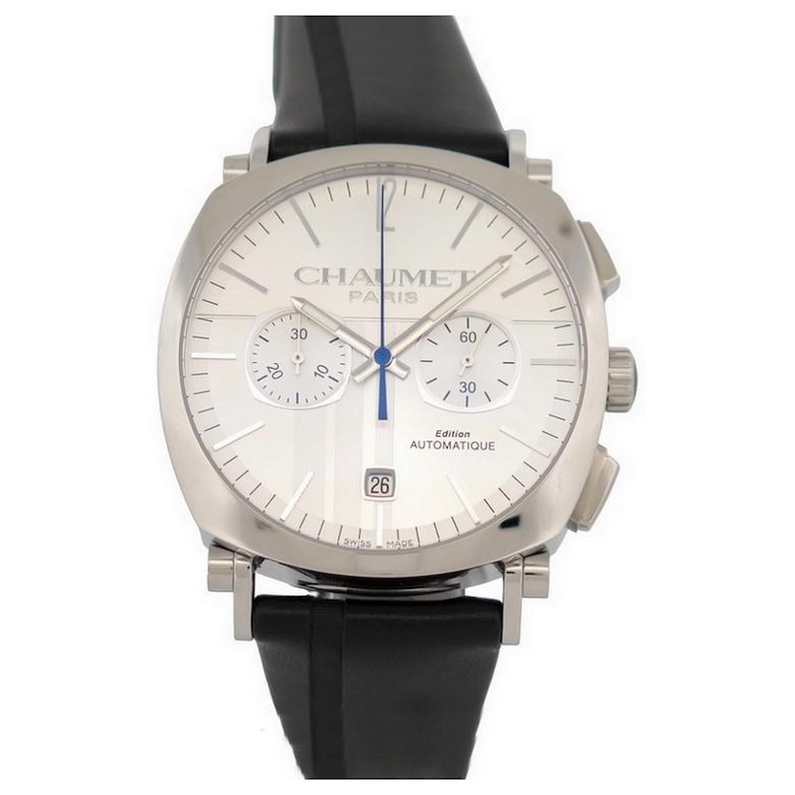 NEW CHAUMET DANDY WATCH 1229 40 MM CHRONOGRAPH AUTOMATIC WATCH Silvery ...