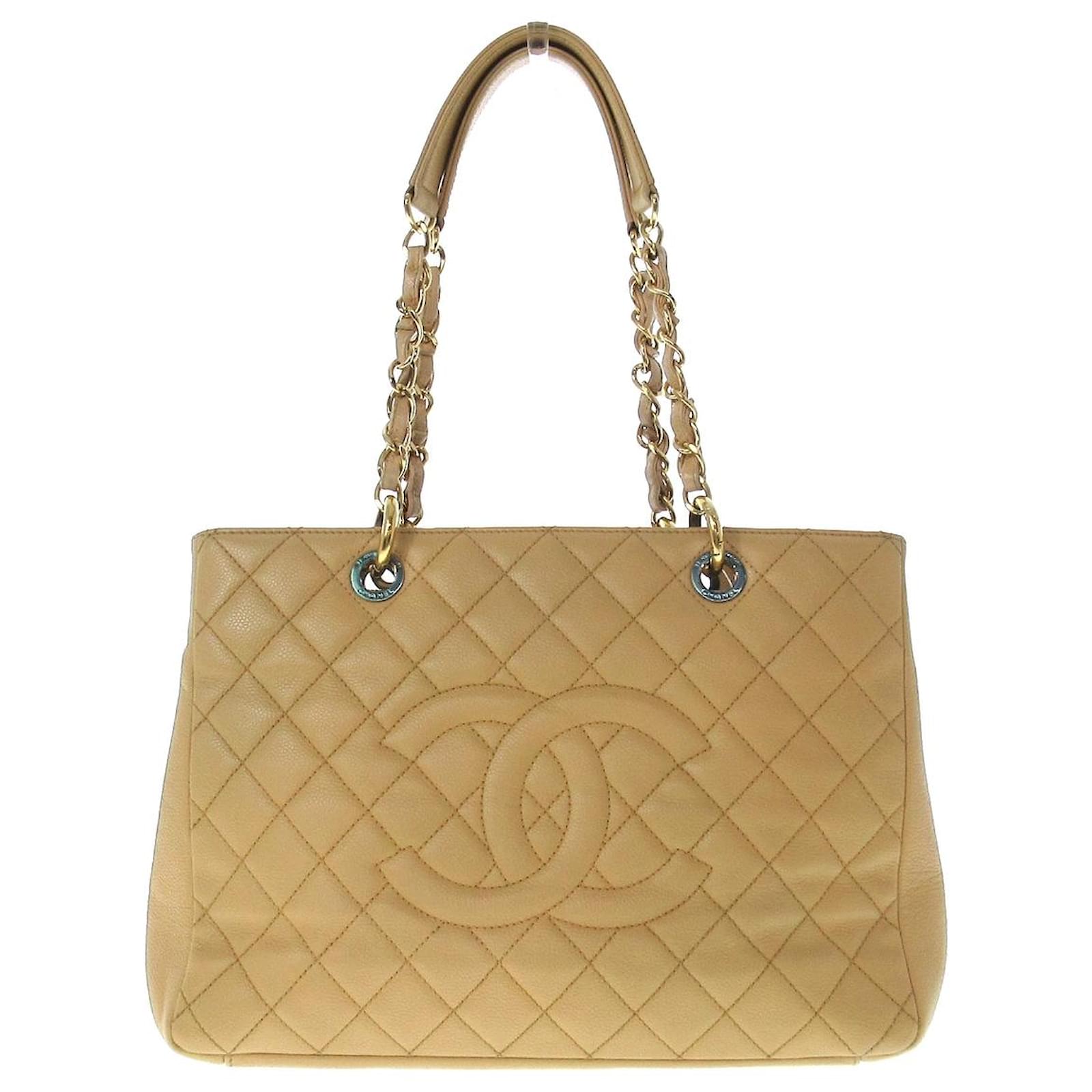 Chanel GST (grand shopping tote) Beige Leather ref.1079887 - Joli Closet