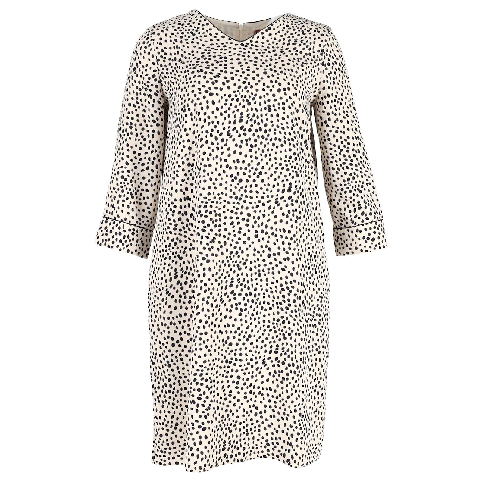Max Mara Leopard Print Shift Dress in Multicolor Silk Python print ref ...