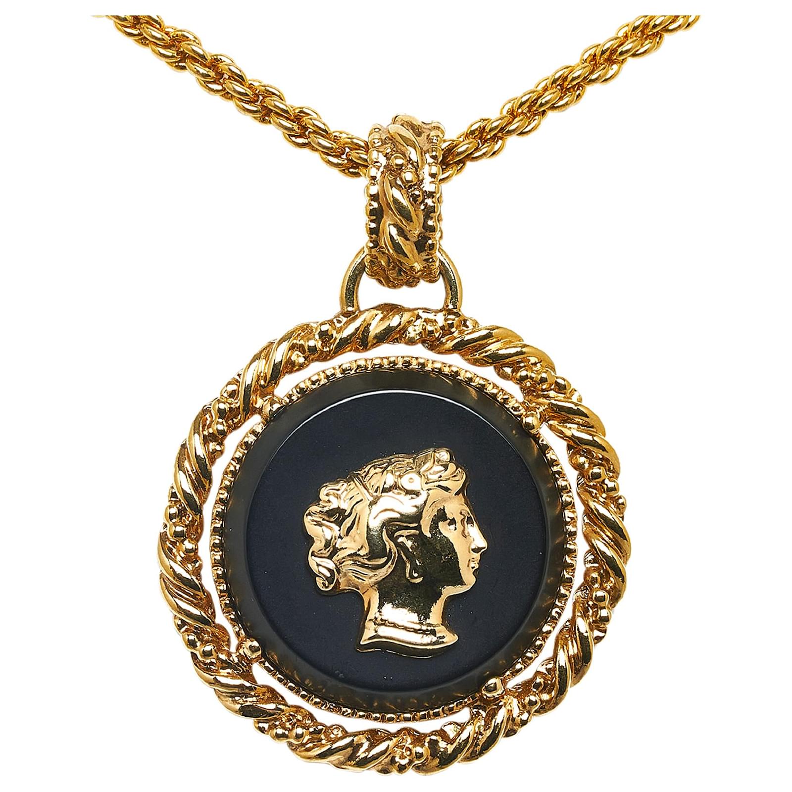 Yves Saint Laurent YSL Gold Gold Tone Necklace Golden Metal Gold-plated ...