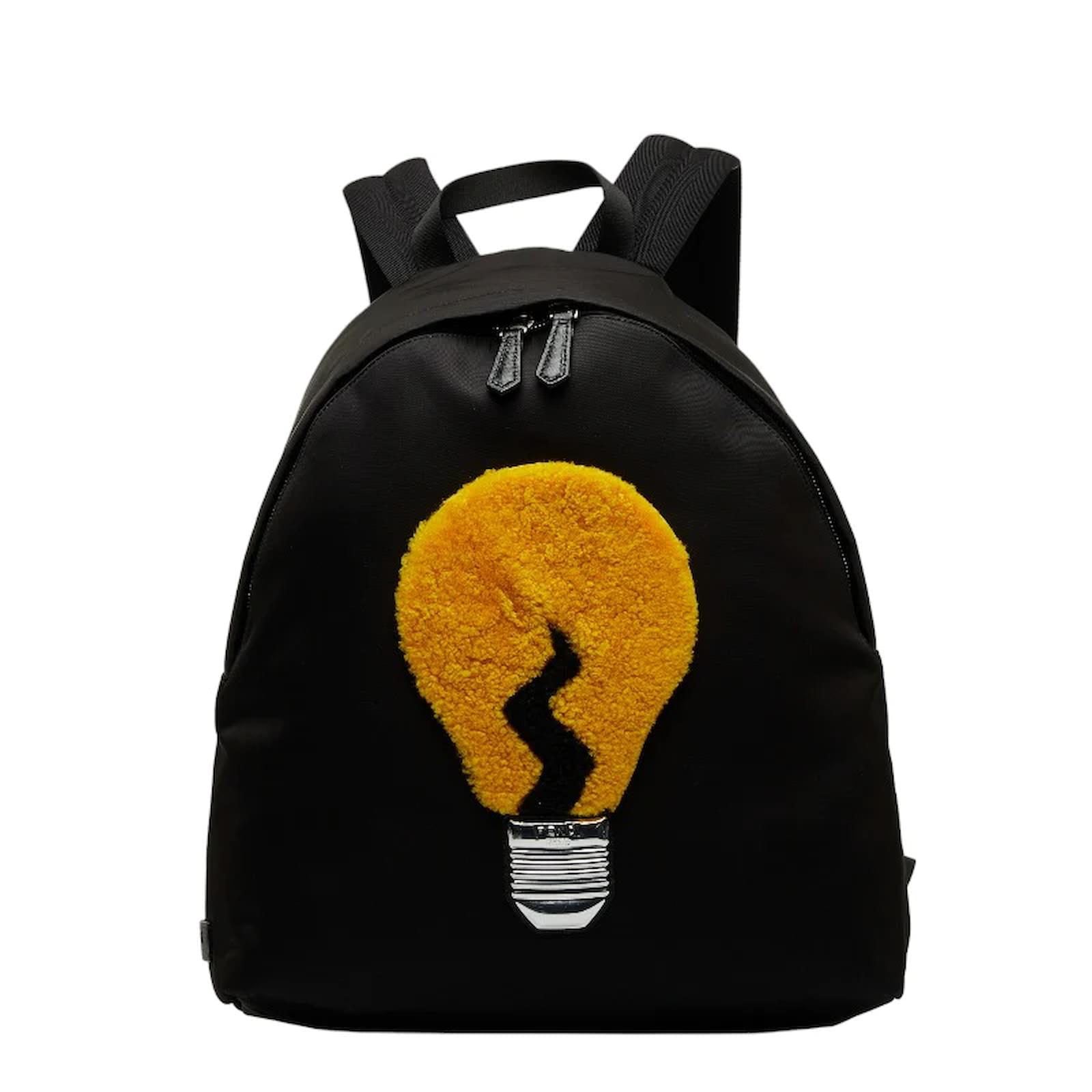 Fendi Leather Light Bulb Backpack 7VZ016 Black Cloth ref.1082132 - Joli ...