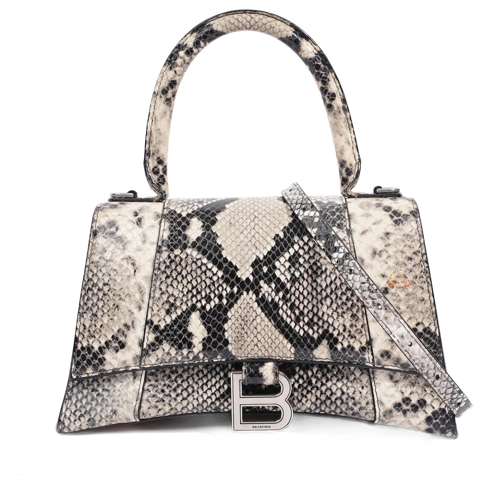 Balenciaga Hourglass Python Embossed Leather Small ref.1084307 - Joli ...