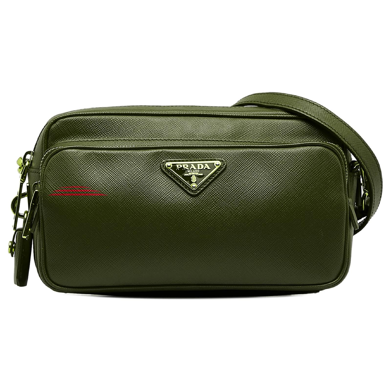 Prada Red Saffiano Crossbody Bag Leather ref.1084735 - Joli Closet