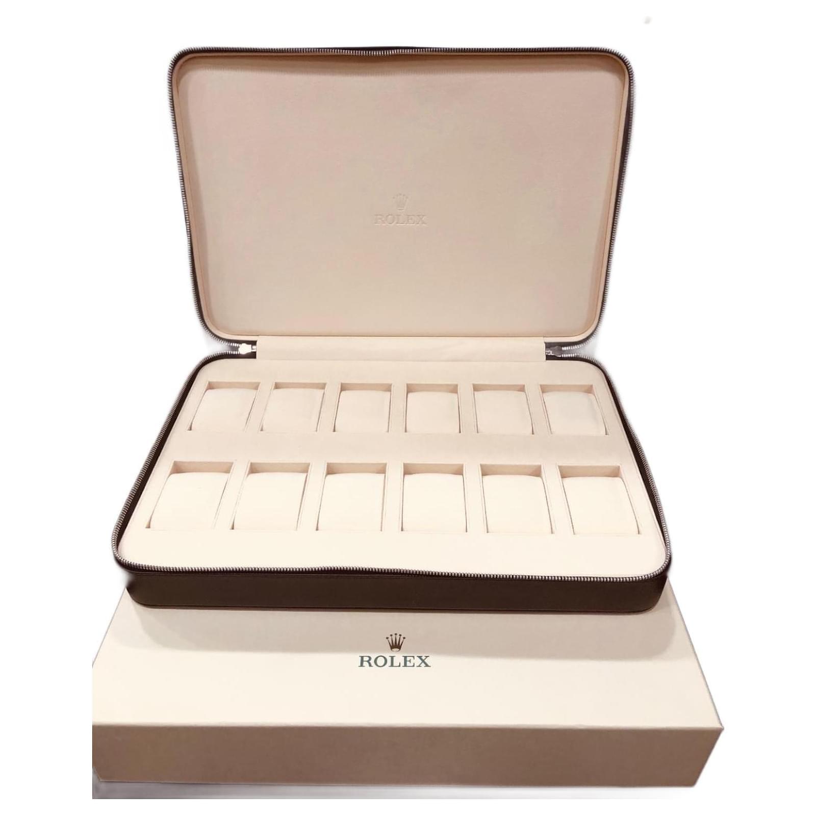 Rolex Travel bag Dark brown Leather ref.1085403 - Joli Closet