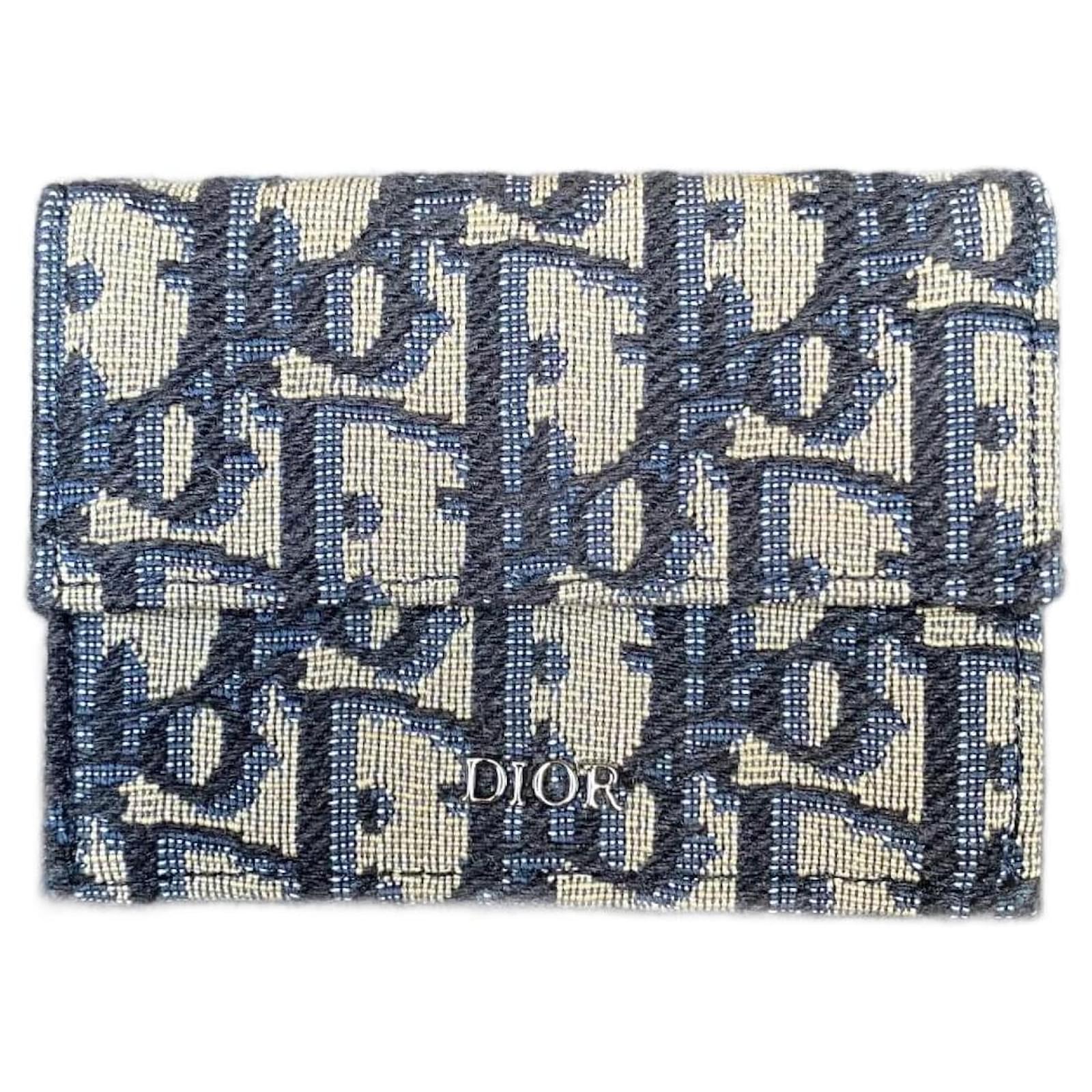 Dior Wallets Small accessories Blue Cloth ref.1086275 - Joli Closet