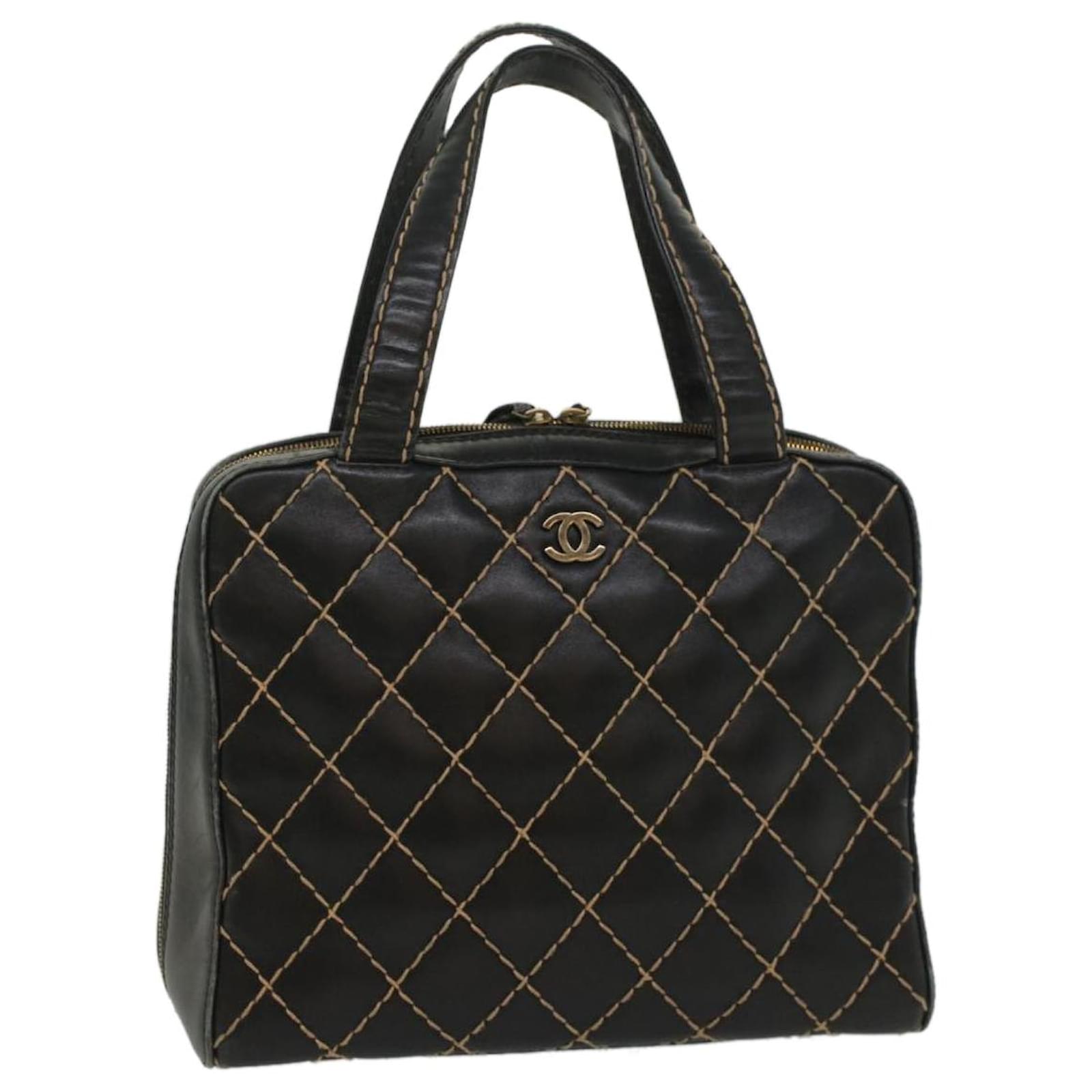 CHANEL Sac à main Wild Stitch Cuir Noir Auth CC 54178 ref.1086906 ...