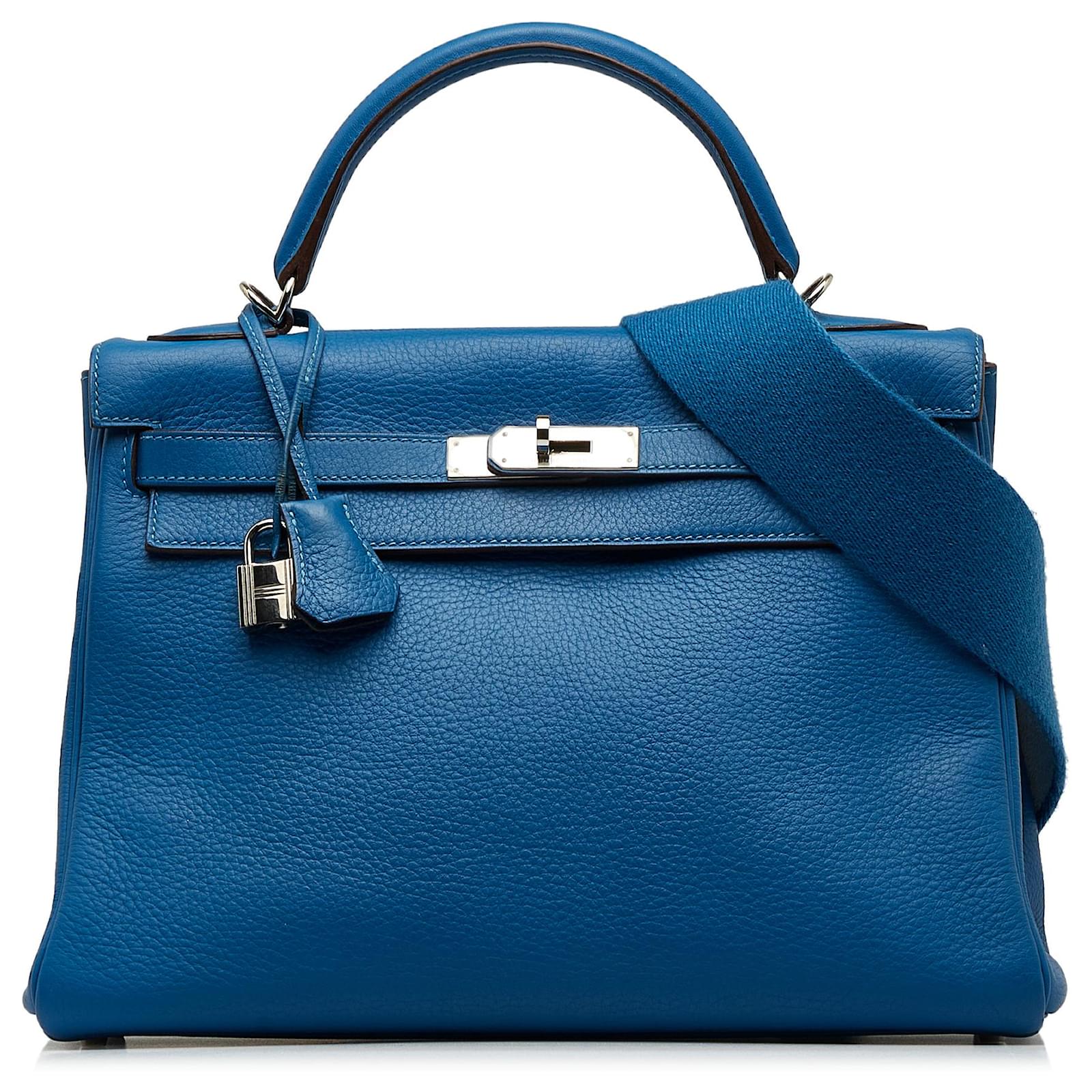 Hermès Hermes Blue 2011 Togo Kelly Retourne 32 Leather Pony-style ...