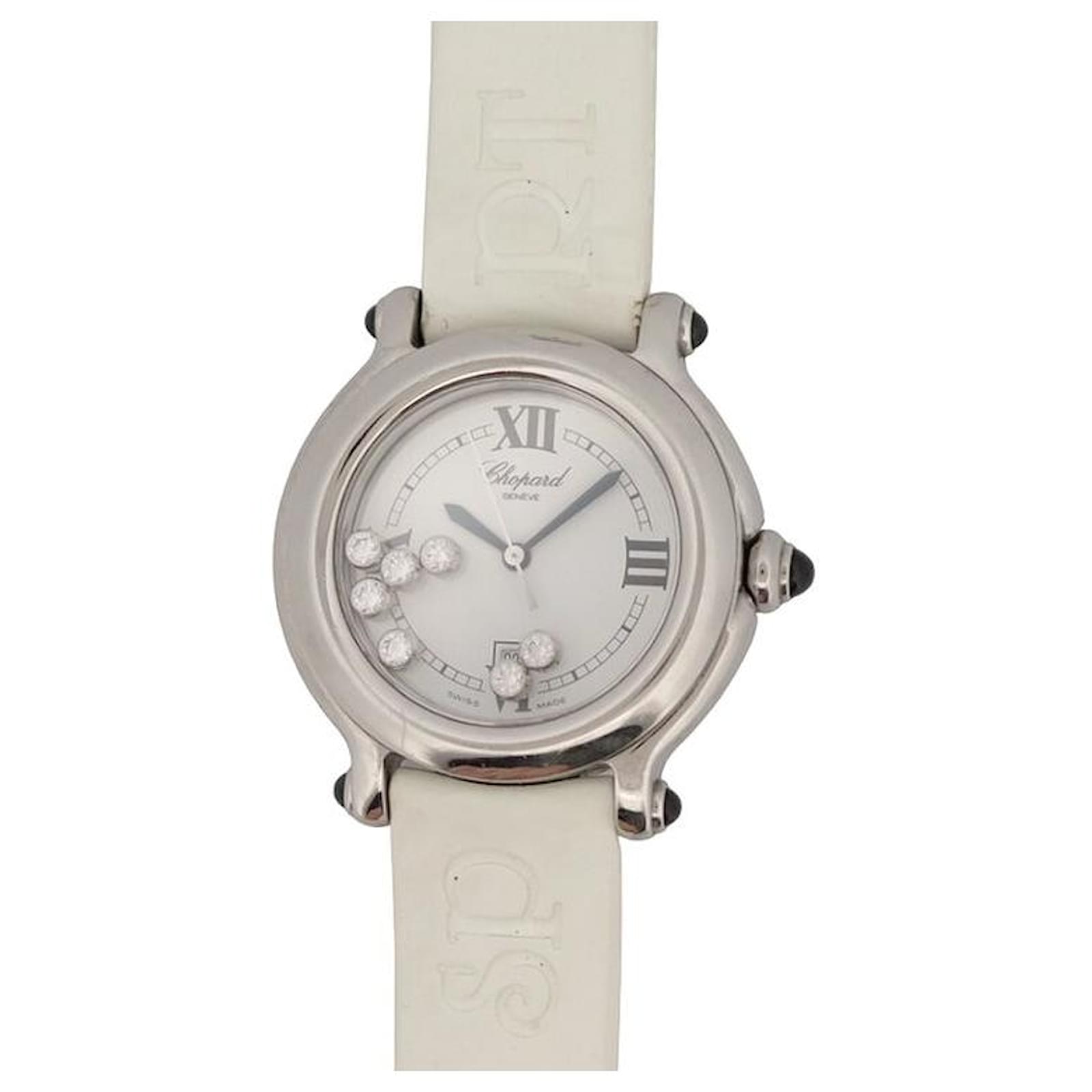 CHOPARD HAPPY SPORT WATCH 27/8238-23 32mm quartz 7 DIAMONDS WATCH ...