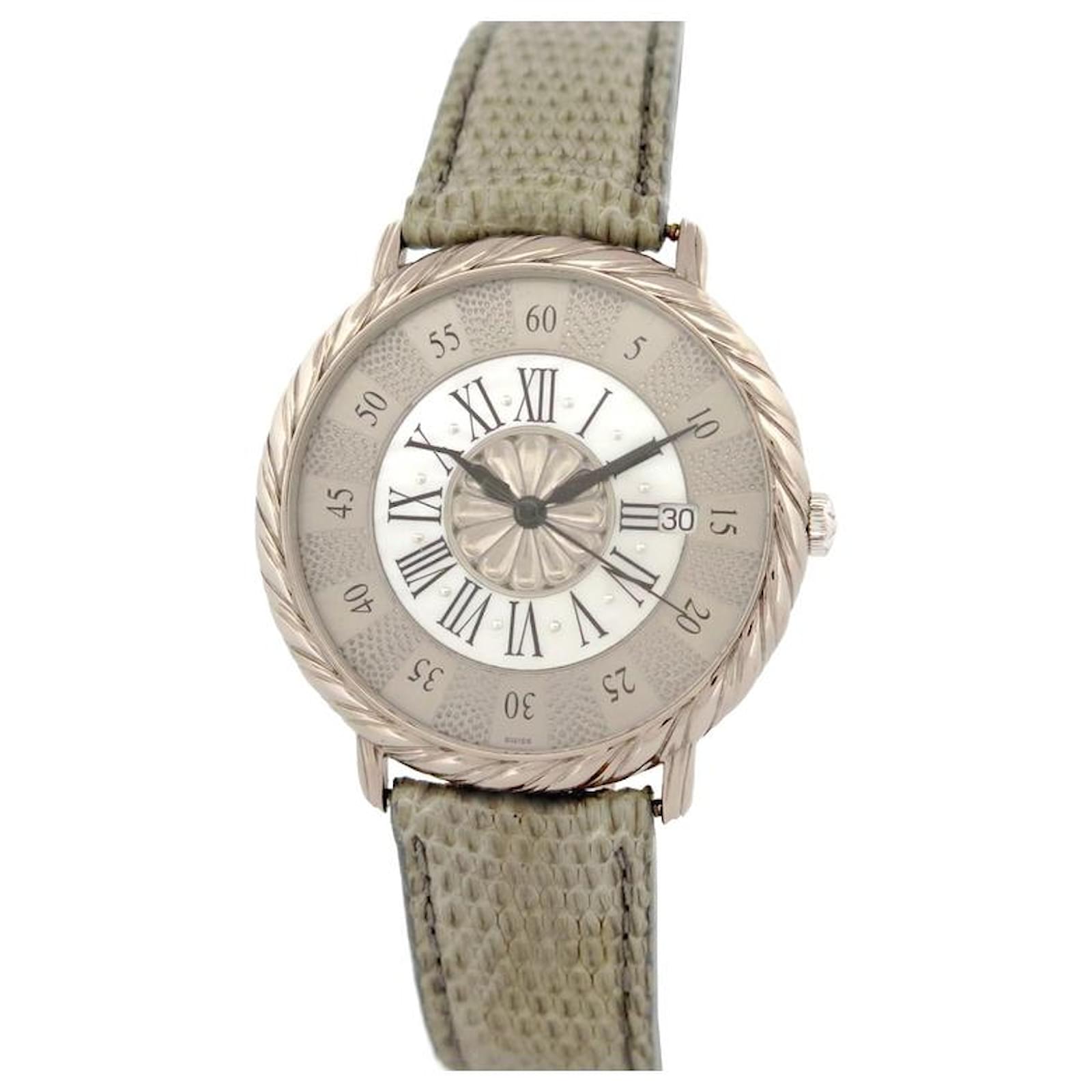 VINTAGE BUCCELLATI AUDACHERON WATCH 5211 WHITE GOLD 18K 38 MM AUTOMATIC ...