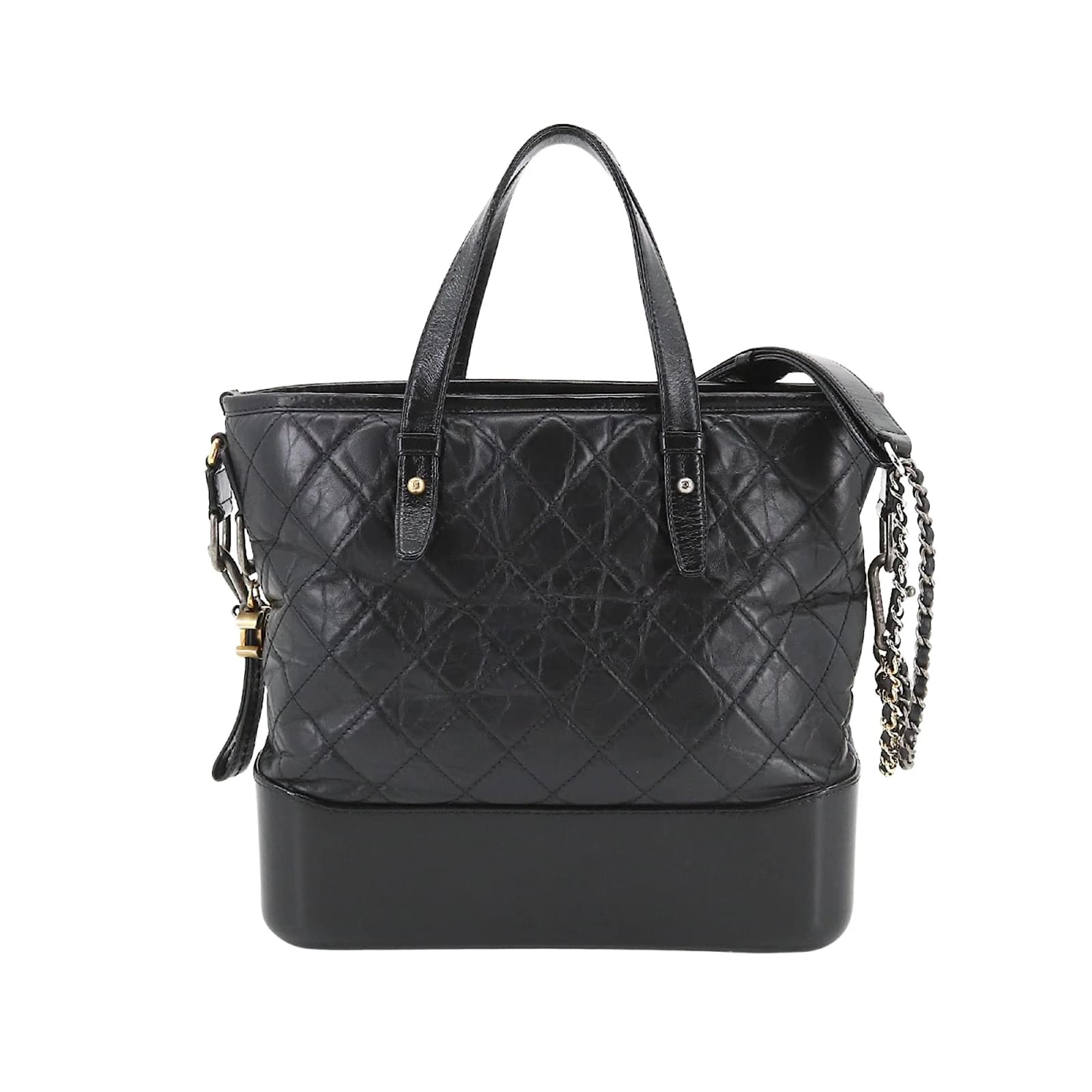 Chanel Gabrielle Handbag Black Leather ref.1088487 - Joli Closet