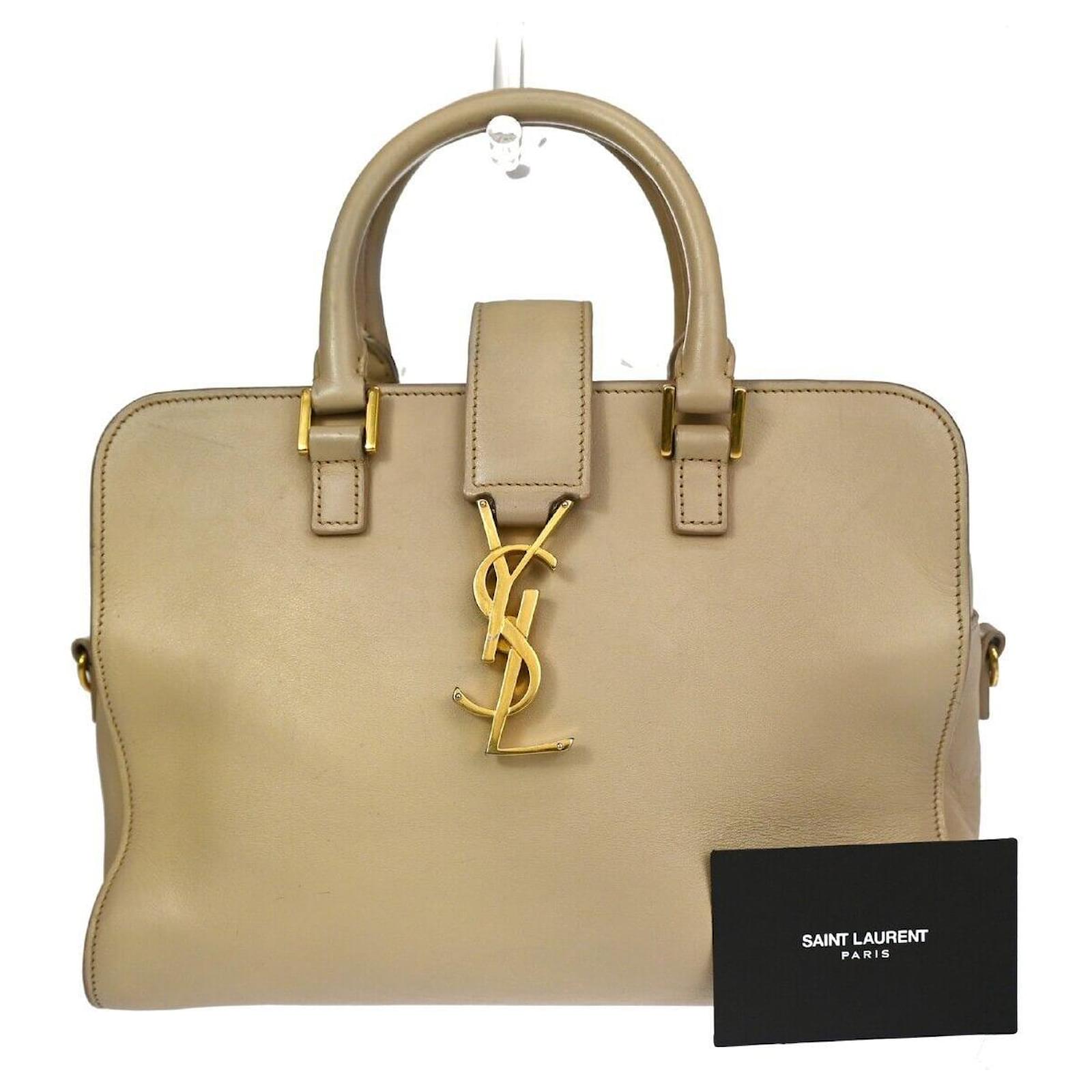 YVES SAINT LAURENT Beige Leather ref.1090652 - Joli Closet