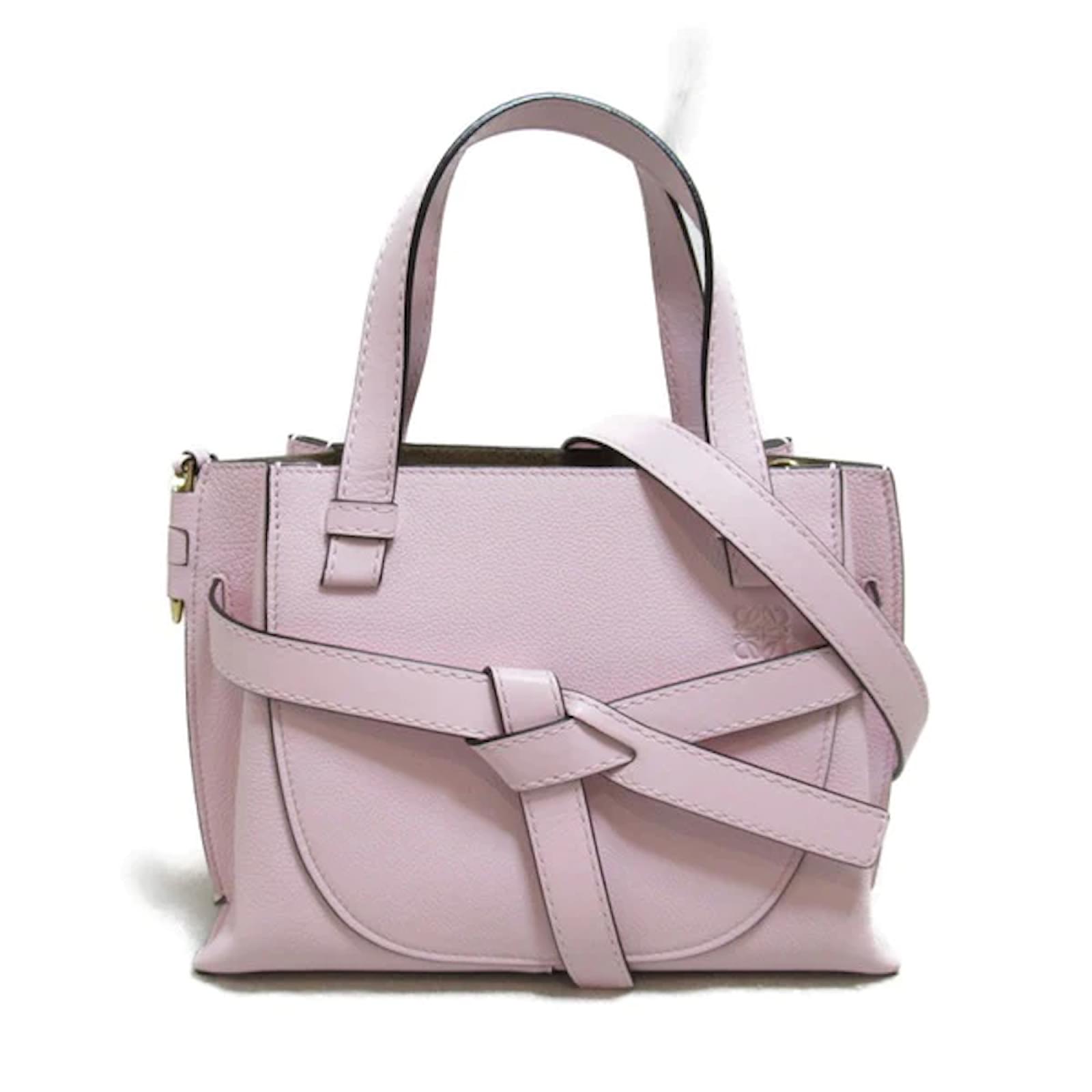 Loewe Sac à main Gate en cuir 321.12.Z99 Veau façon poulain Rose ref ...