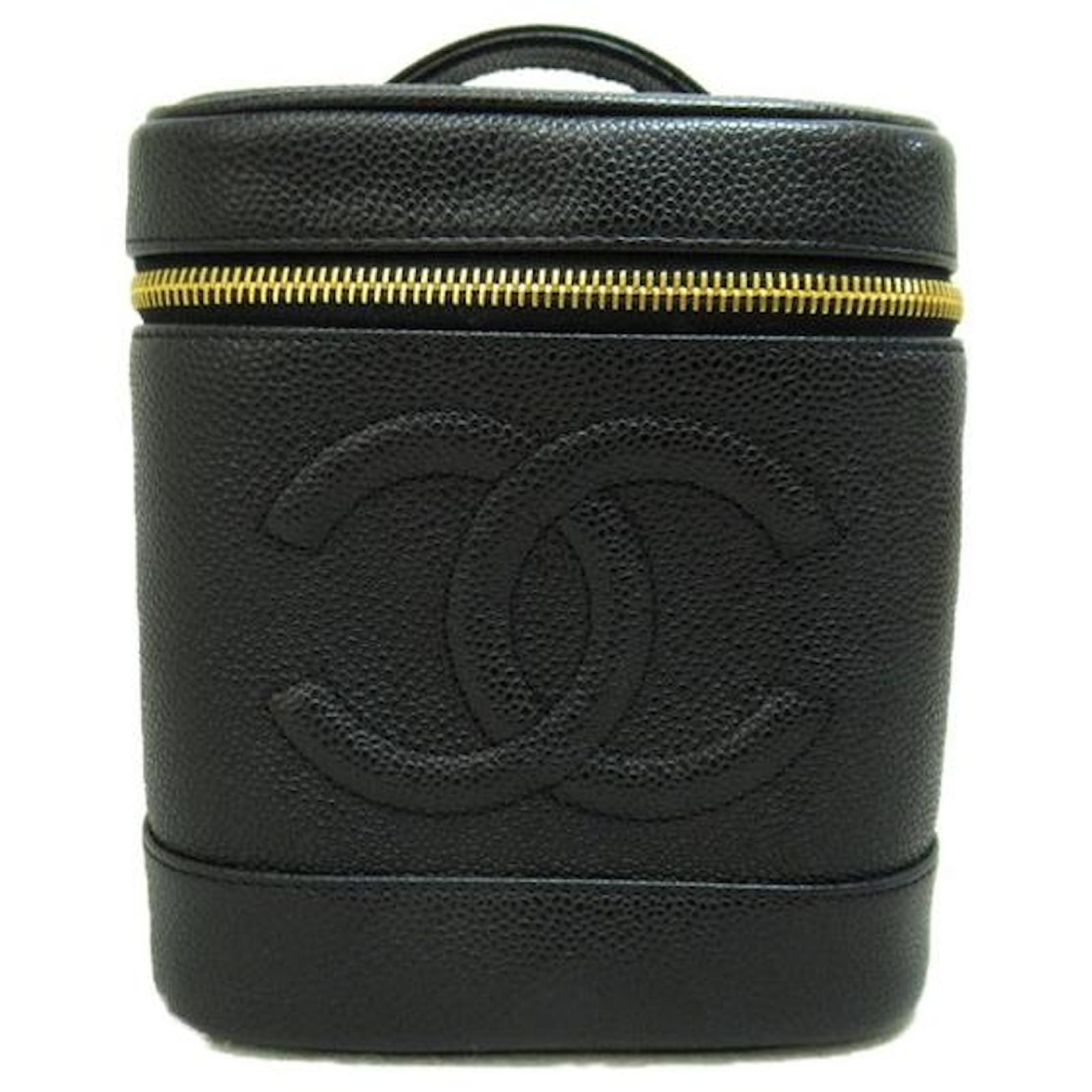 Chanel CC Caviar Vanity Case Blue Leather ref.1092209 - Joli Closet