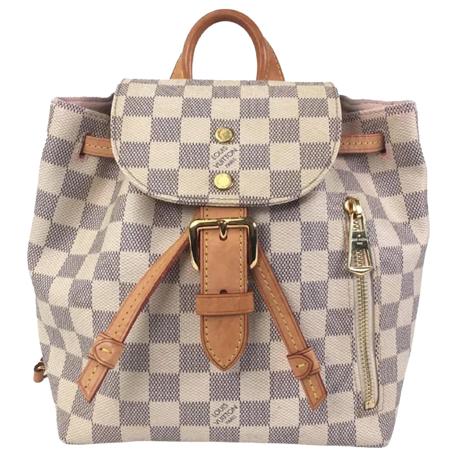 Louis Vuitton White Damier Azur Sperone BB Cloth ref.1093201 - Joli Closet