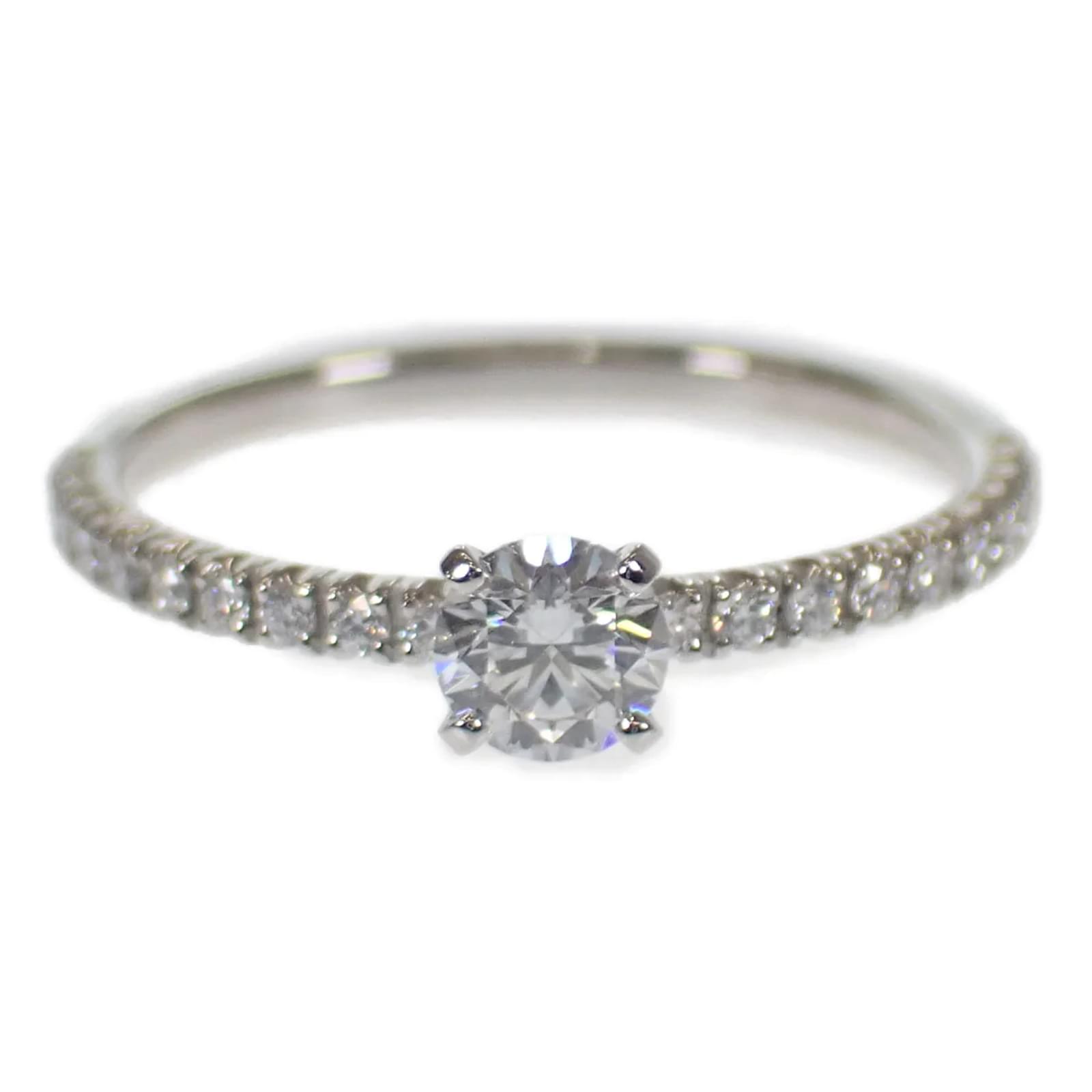Bague Etincelle de Cartier Solitaire Platine Argenté ref.1095146 - Joli ...