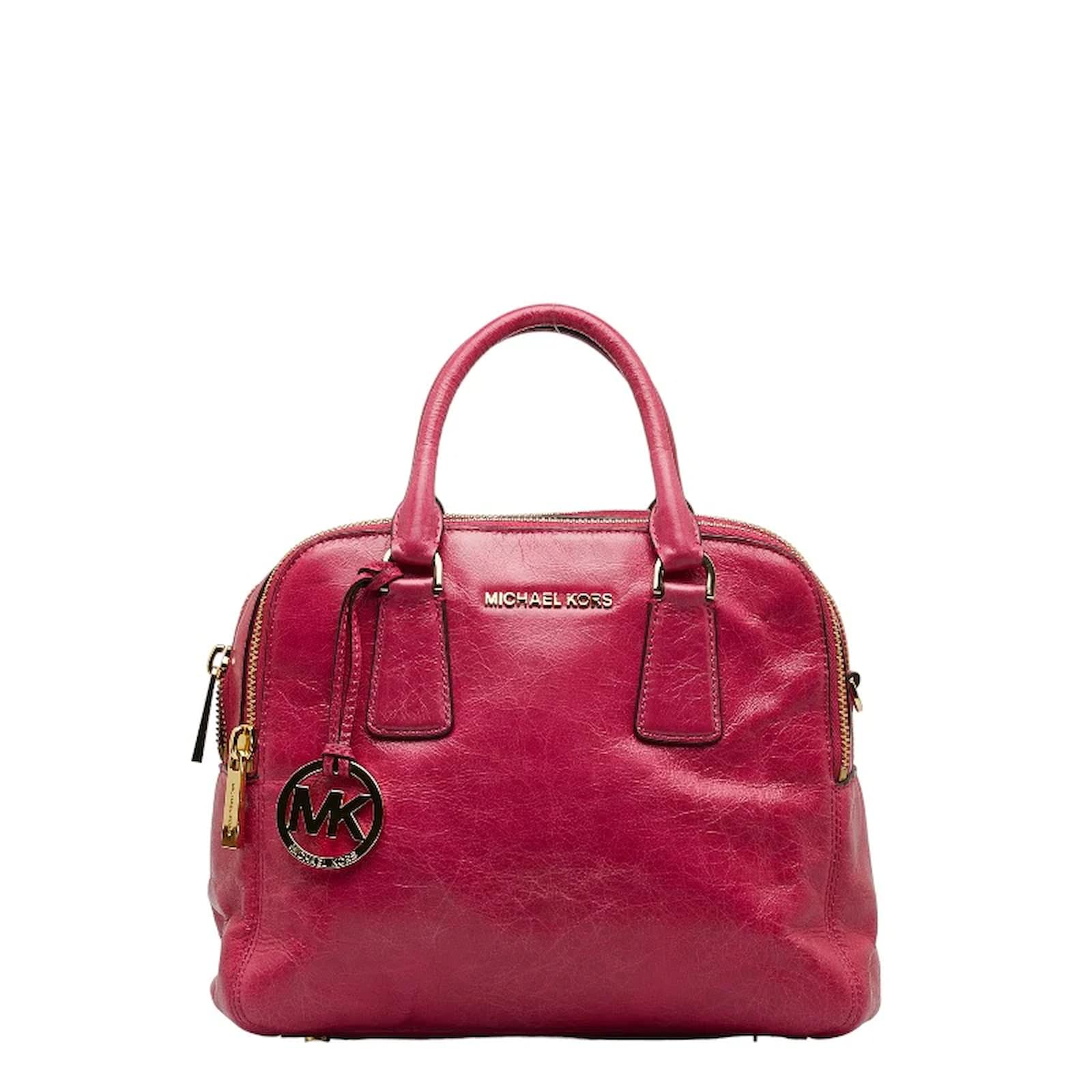 Michael Kors Leather Alexis Handbag Pink Pony style calfskin ref.1096092 Joli Closet