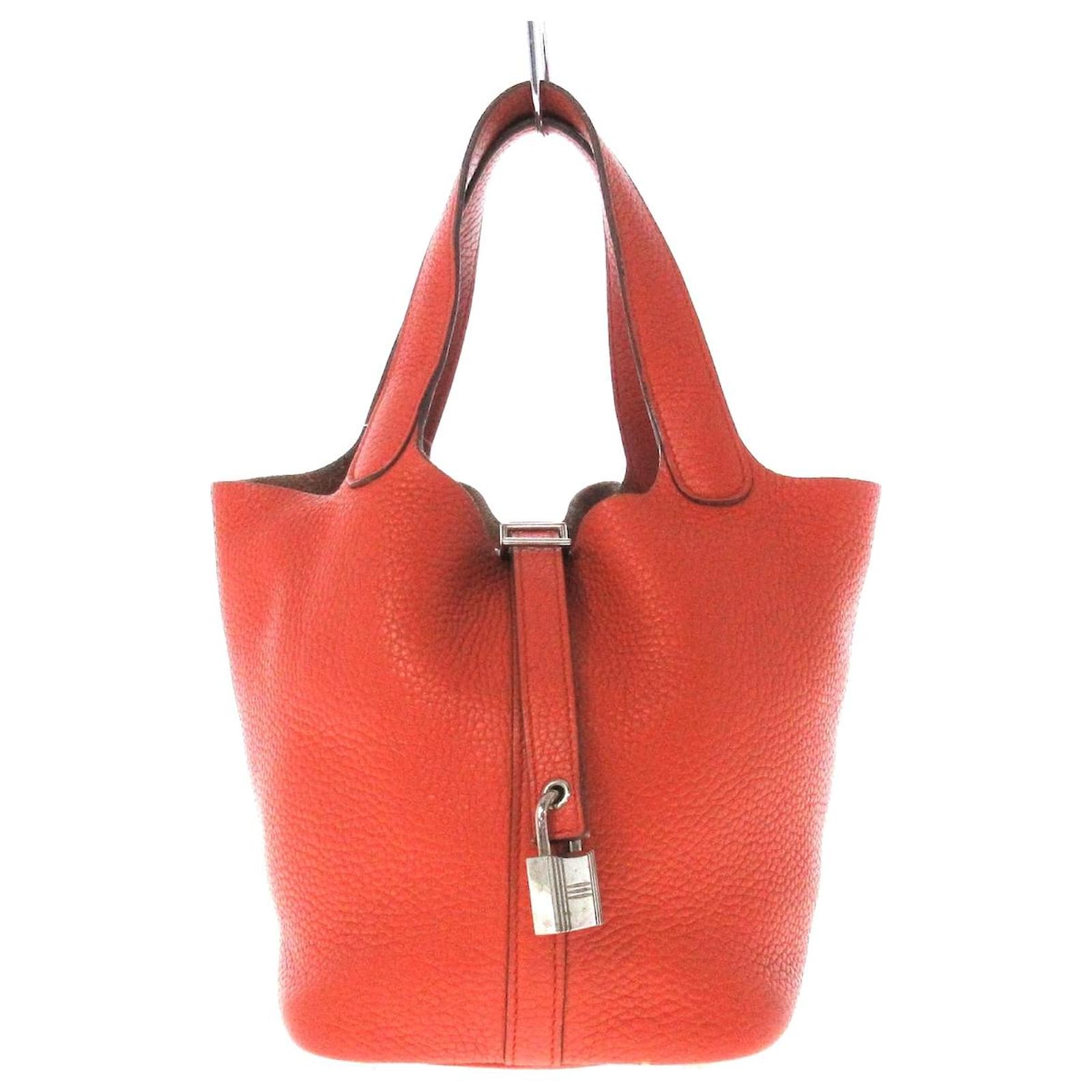 Hermès Picotin Lock Orange Leather ref.1099076 - Joli Closet