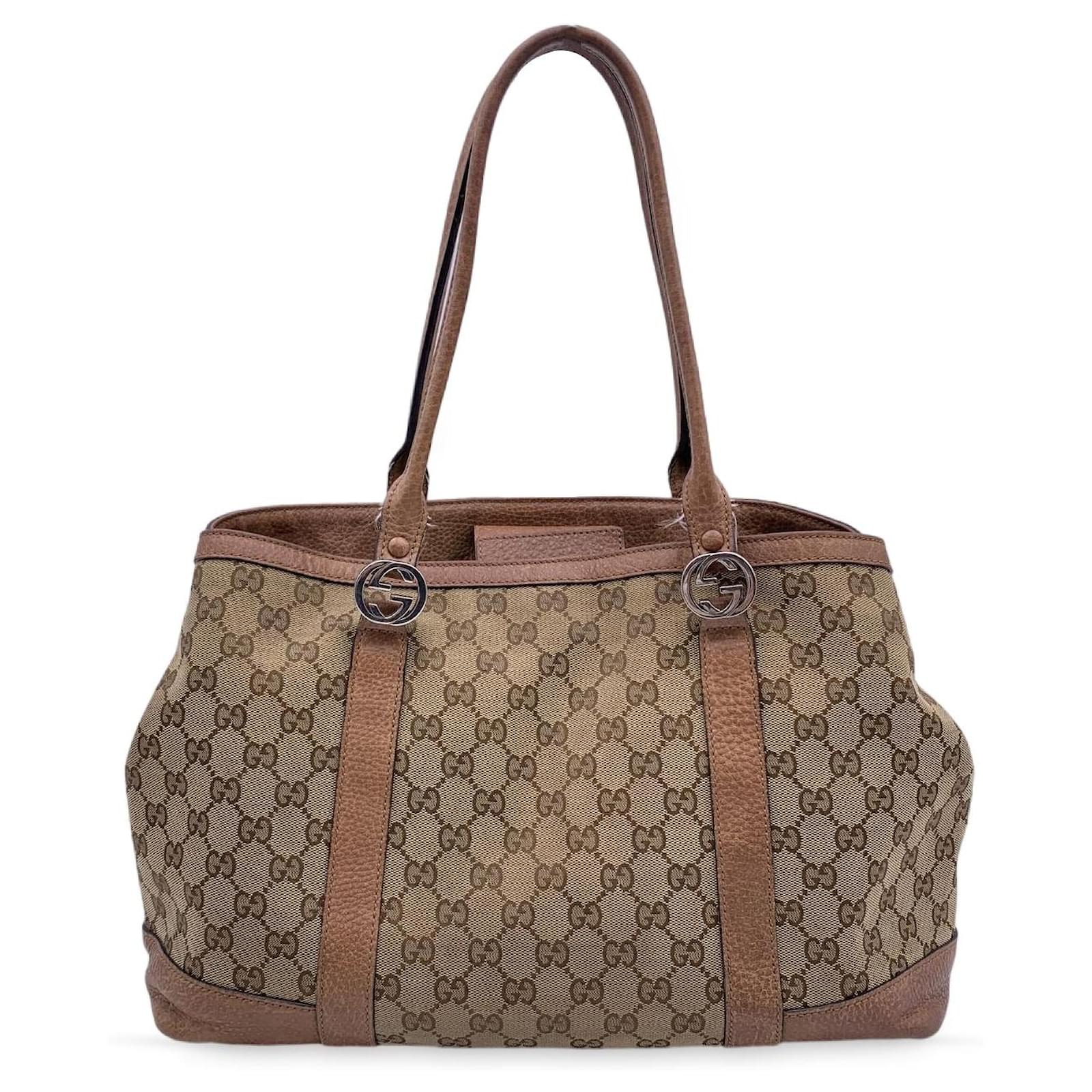 Gucci Beige Monogram Canvas Miss GG Tote Shoulder Bag Cloth ref.1100445 ...