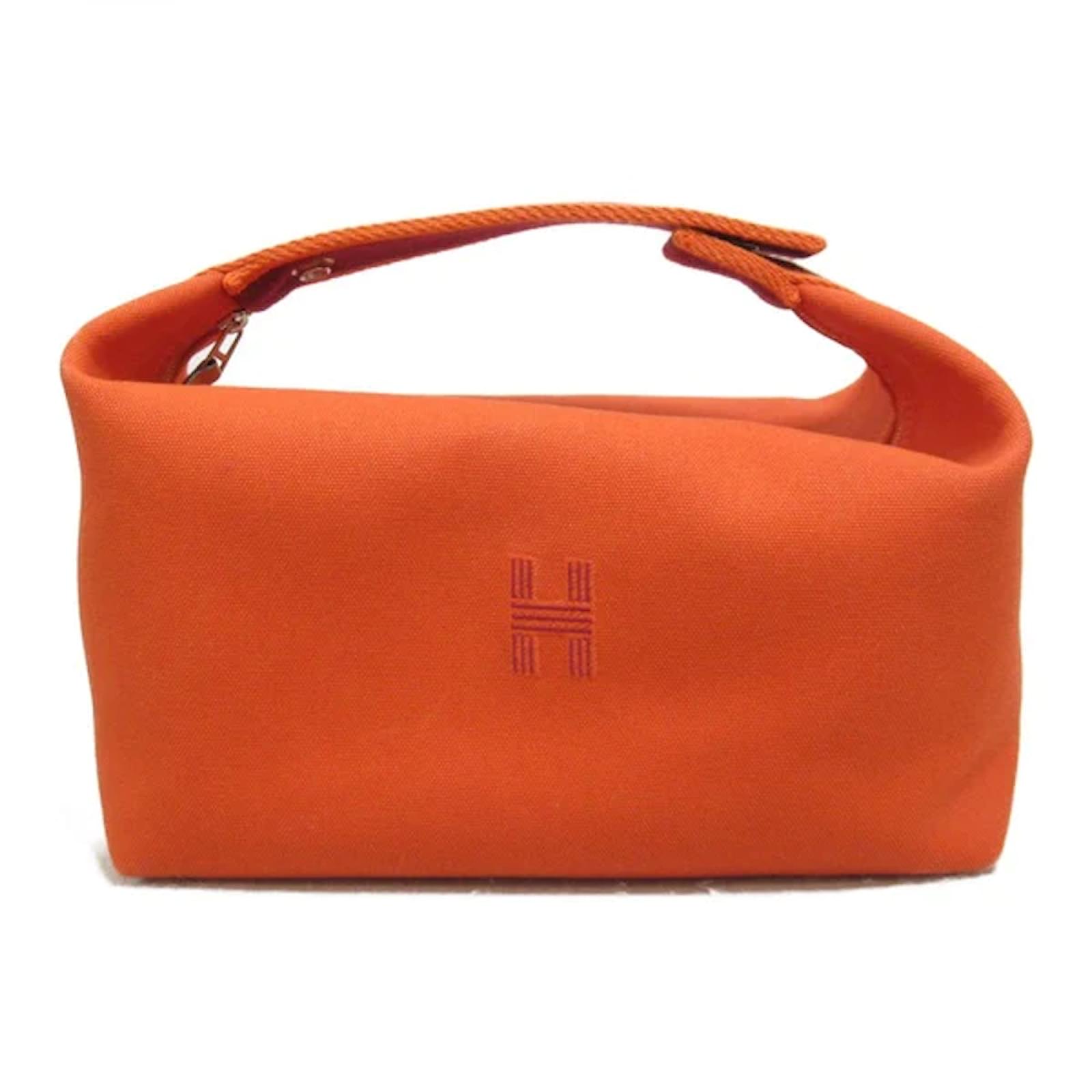 Hermès Canvas Bride-a-Brac Case Orange Cloth ref.1100496 - Joli Closet