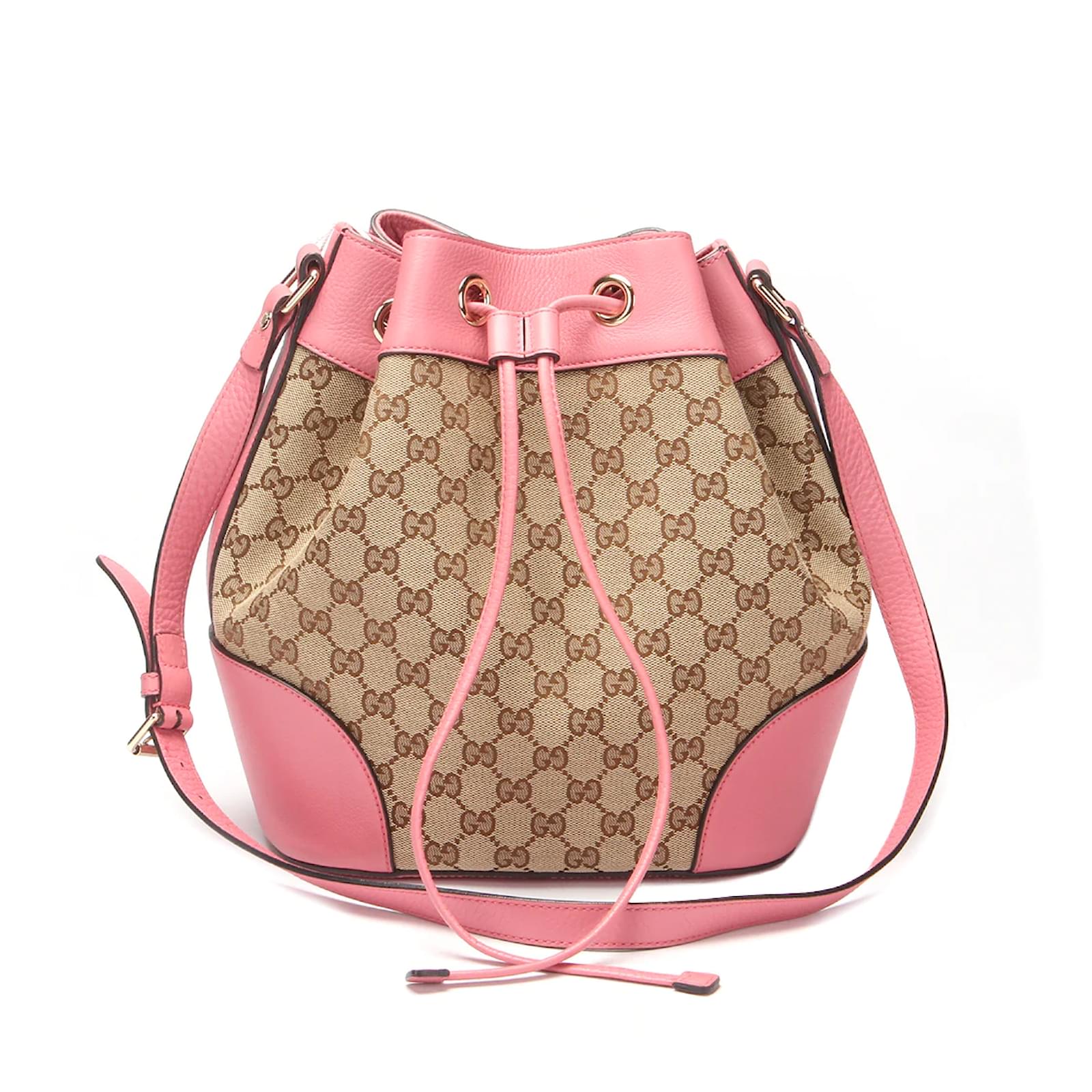 Gucci GG Canvas Bucket Bag 381597 Pink Cloth ref.1100510 - Joli Closet