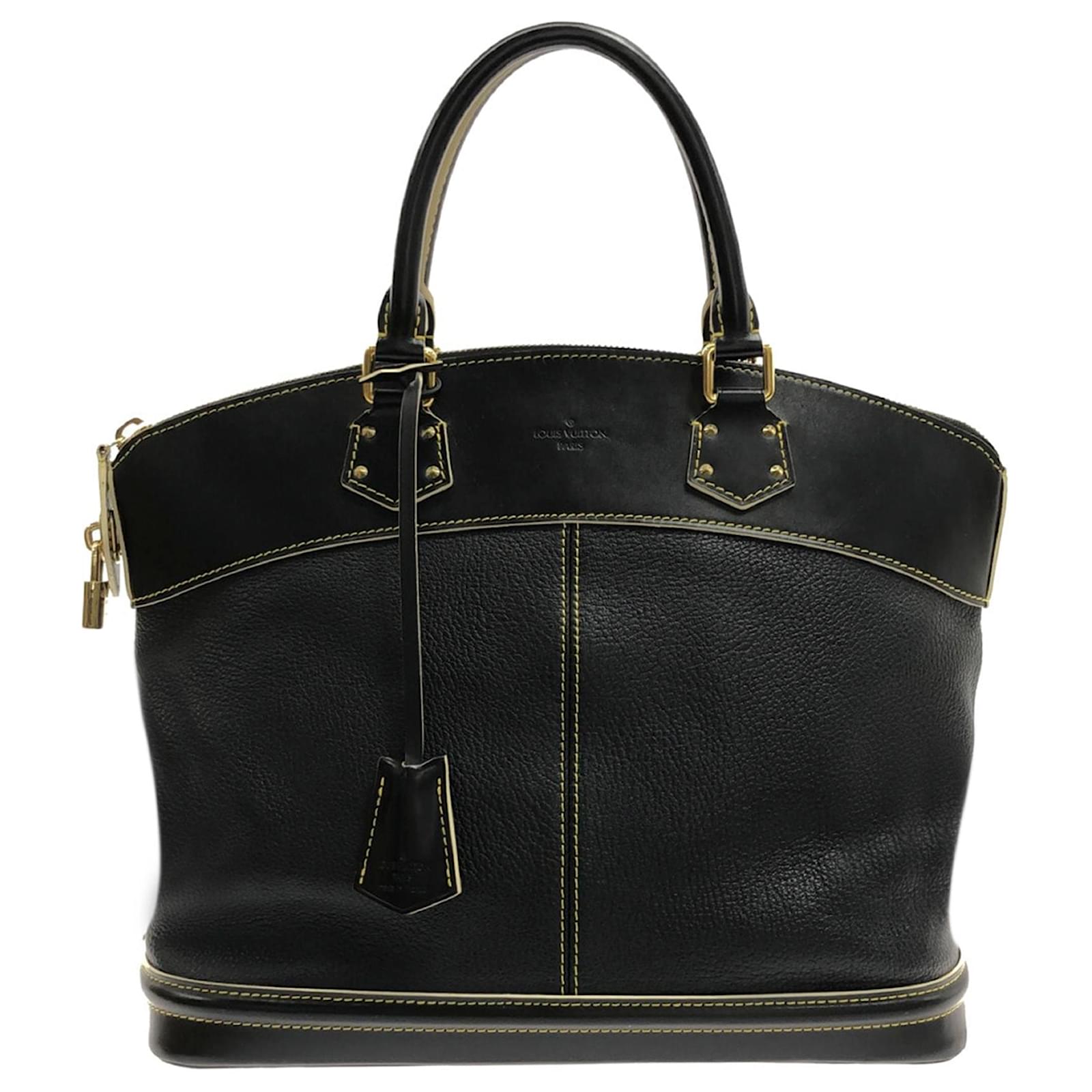 Louis Vuitton Black Suhali Lockit MM Leather ref.1100610 - Joli Closet