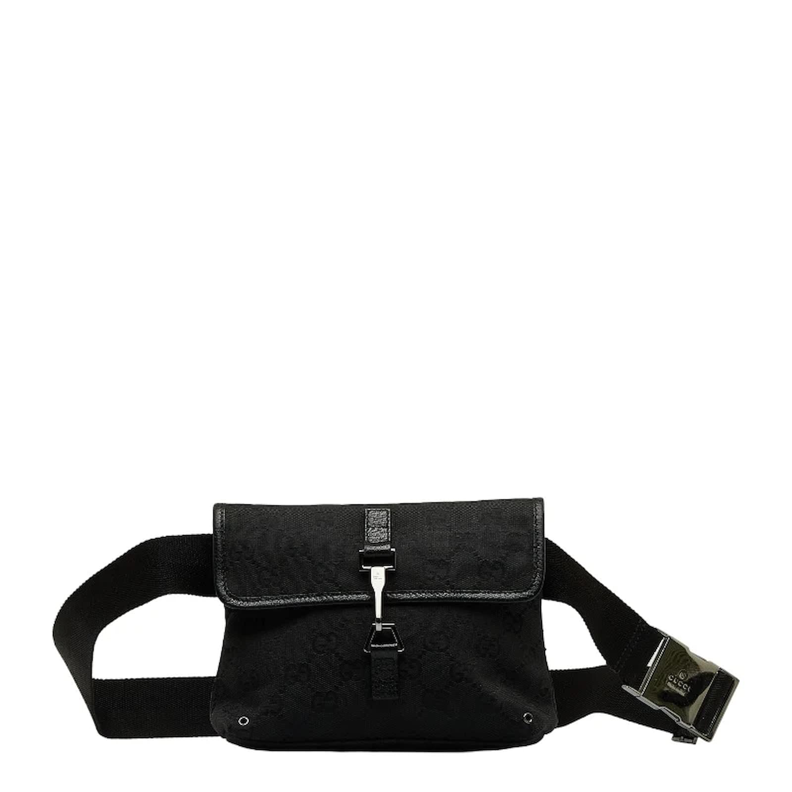 Gucci GG Canvas Belt Bag 92543 Black Cloth ref.1100864 - Joli Closet