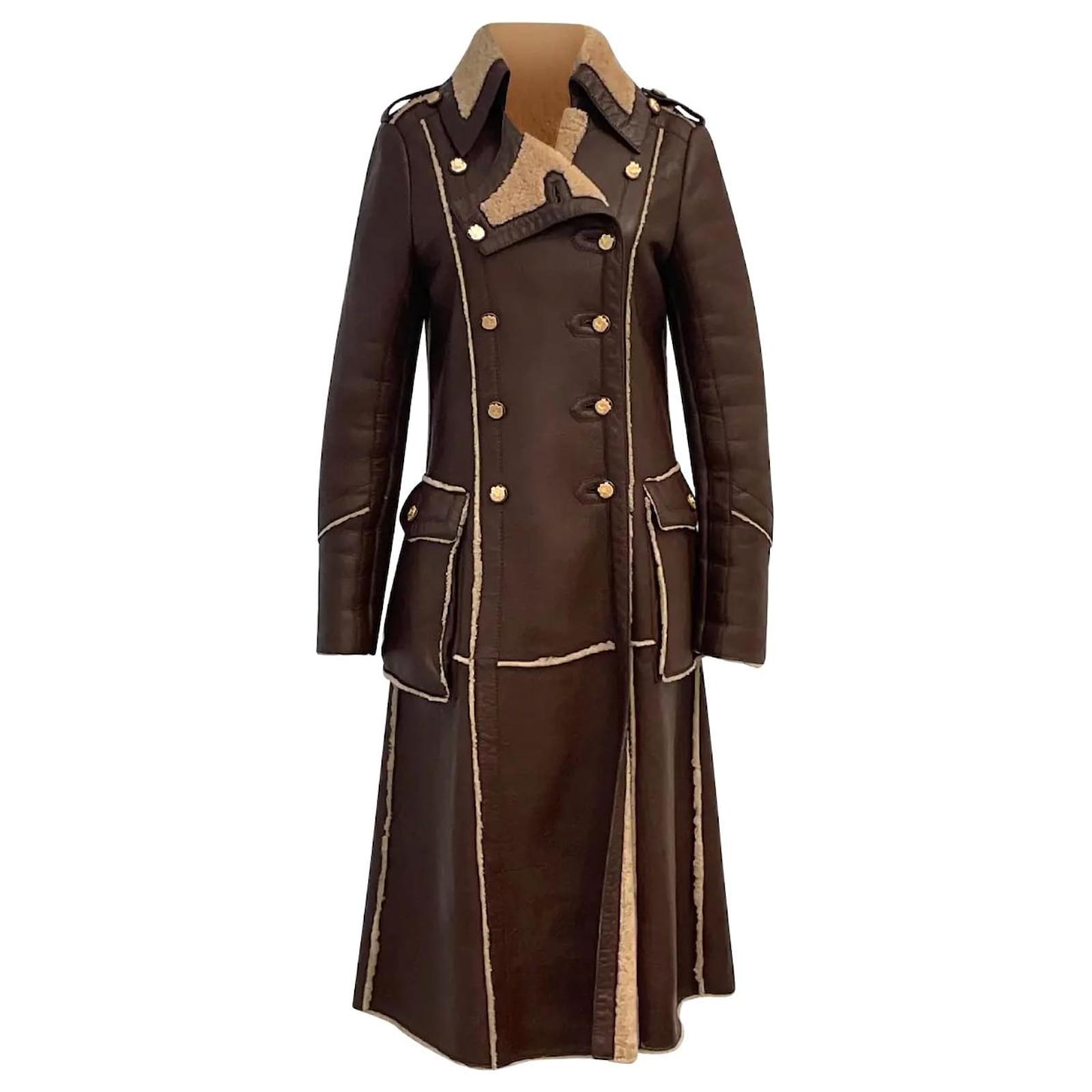 Dolce & Gabbana De la célèbre collection Dolce&Gabbana Cuir Fourrure Marron Bijouterie dorée ref ...