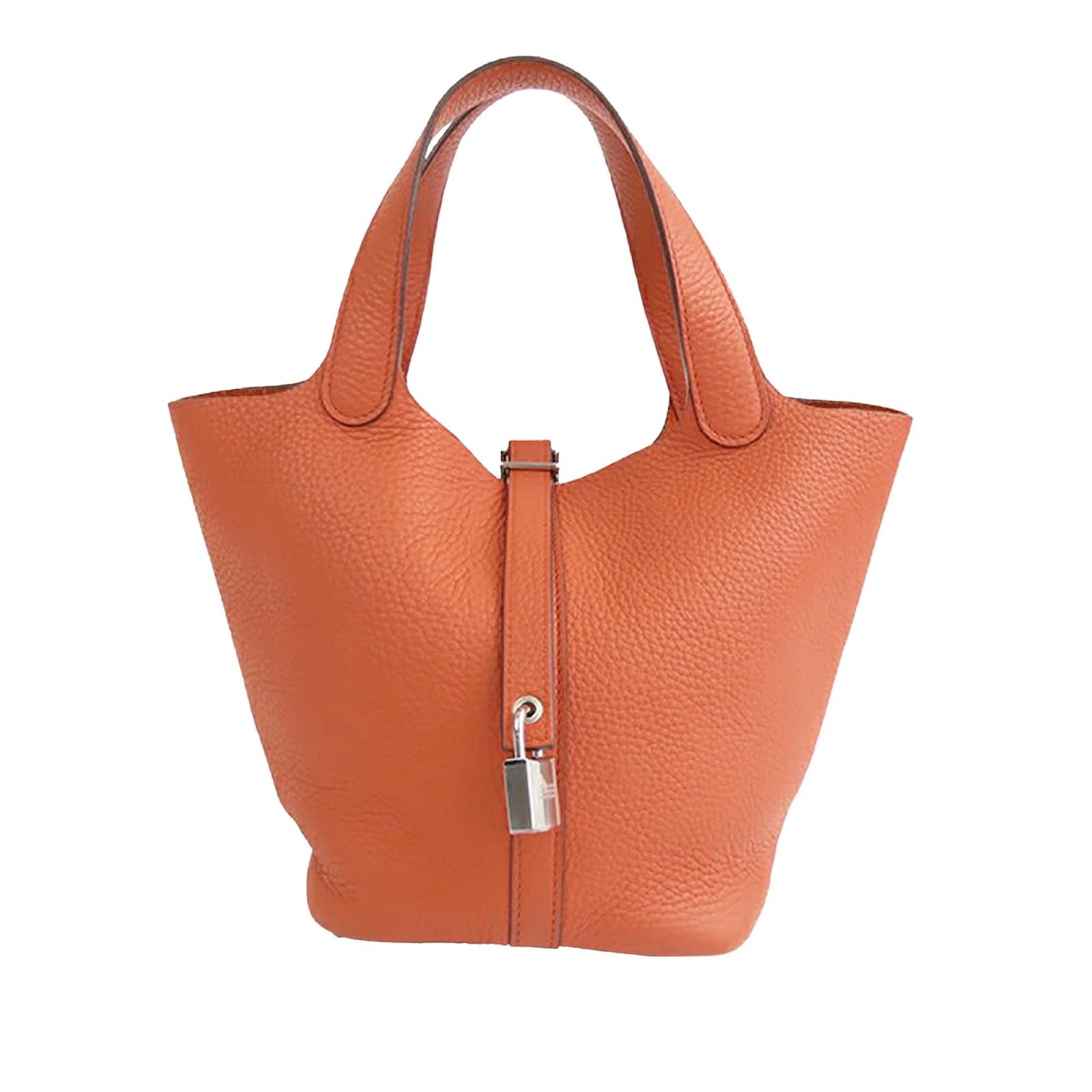 Hermès HERMES Handbags Picotin Orange Linen ref.1102782 - Joli Closet