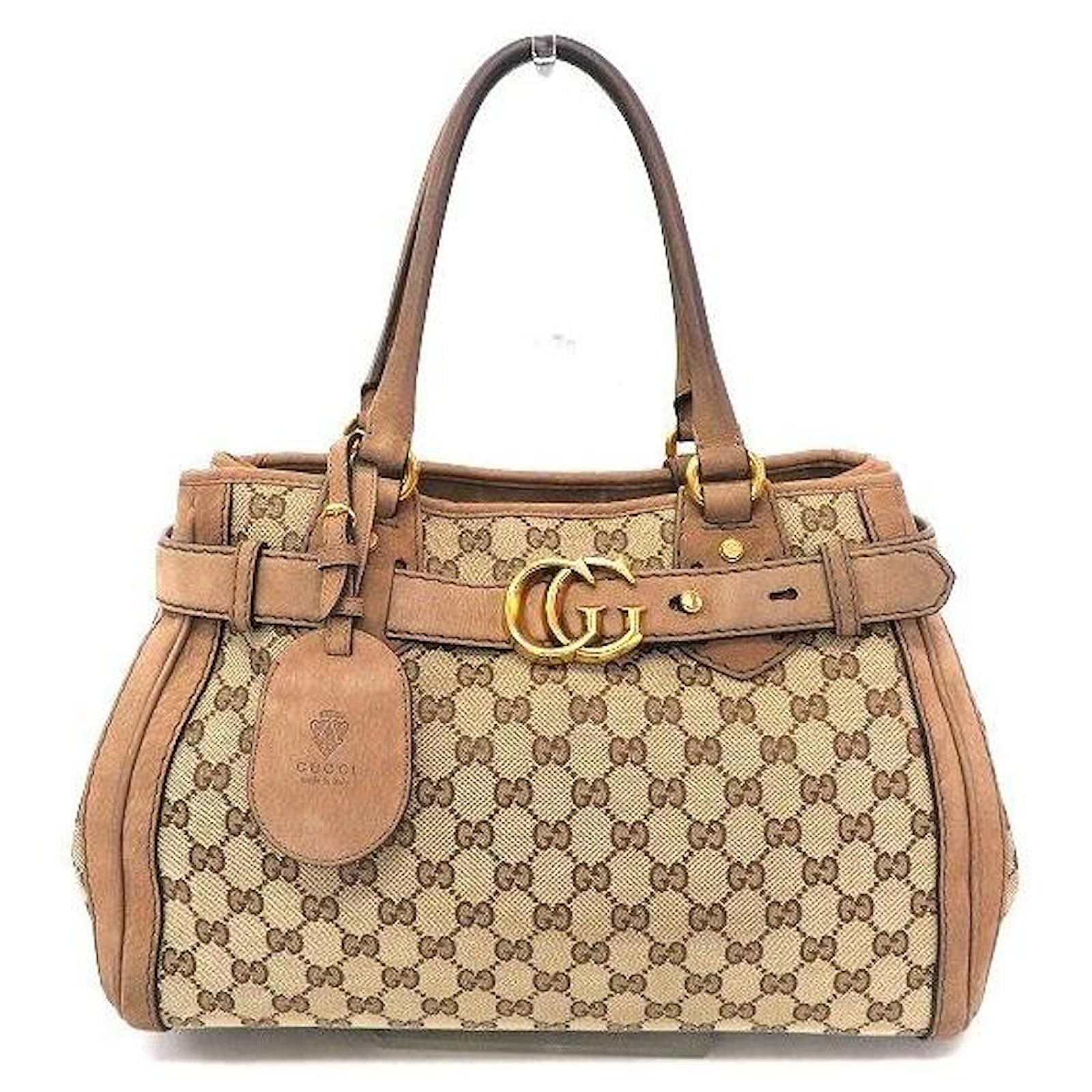Gucci GG Running Medium Tote 247183 Brown Cloth ref.1102995 - Joli Closet
