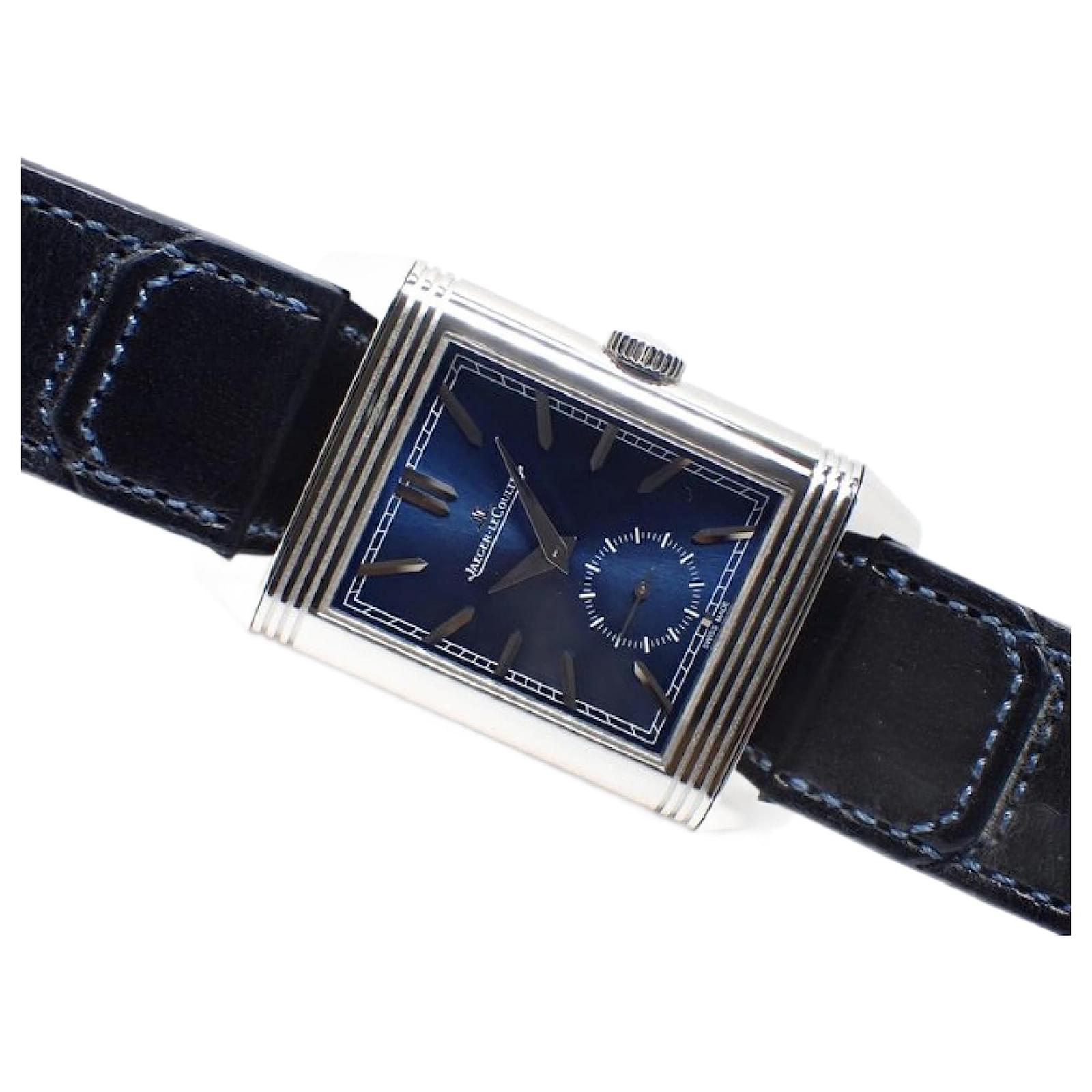 JAEGER LECOULTRE Reverso Tribute duo blue Dial Q3988482 Mens Silvery ...