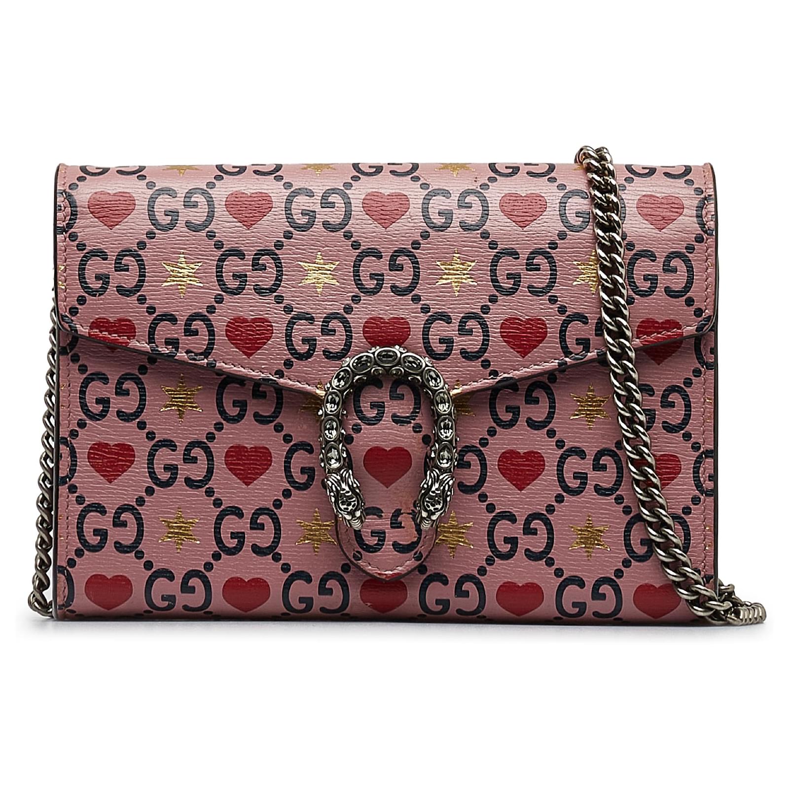 Gucci Pink Small Valentine's Day Dionysus Leather Pony-style calfskin ...