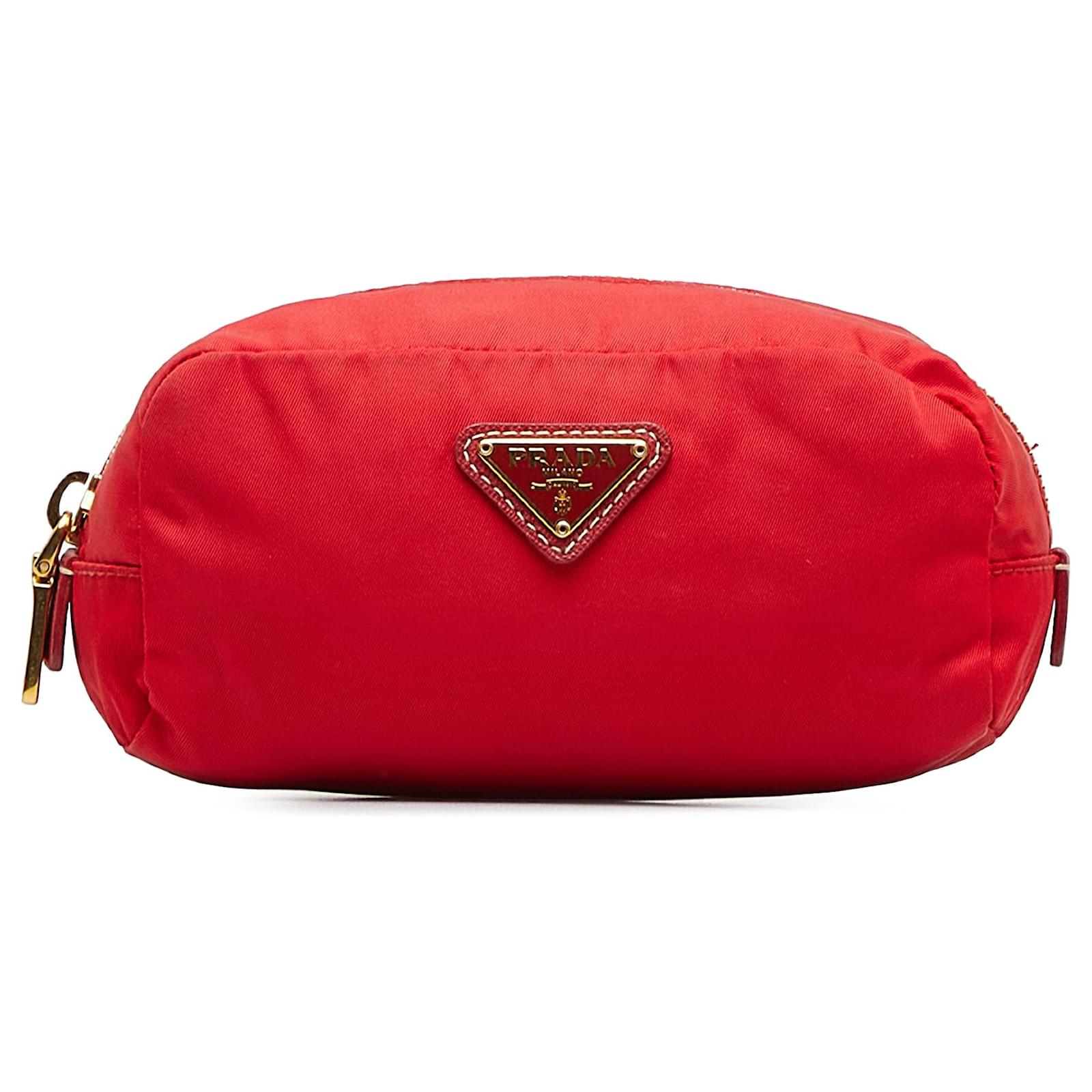 Prada Red Tessuto Pouch Nylon Cloth ref.1108272 - Joli Closet
