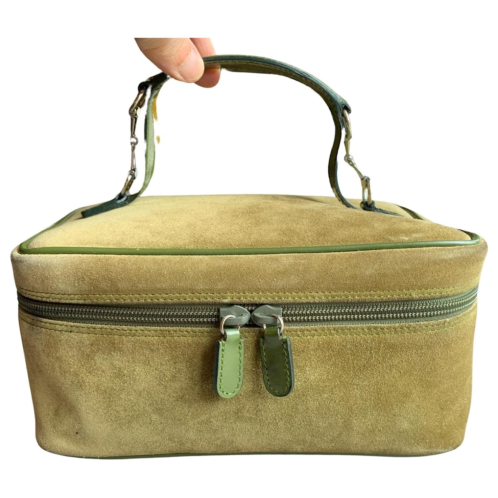 GUCCI "Box" bag Tom Ford period Olive green Suede Leather ref.1109320 ...