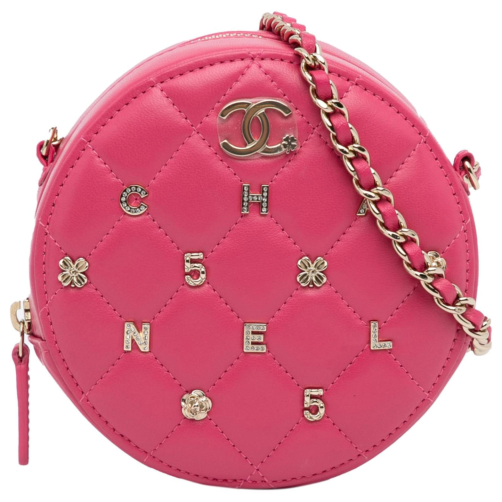 Chanel Pink Lucky Charms Round Crossbody Bag Leather ref.1109358 - Joli ...