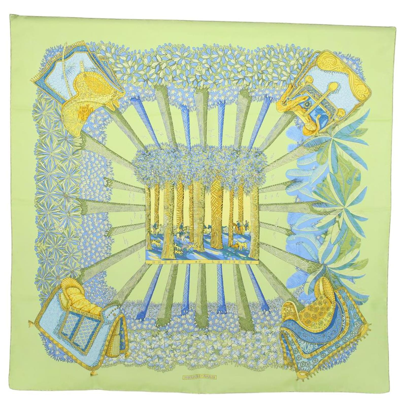 Hermès HERMES CARRE 90 Green Silk ref.1109981 - Joli Closet